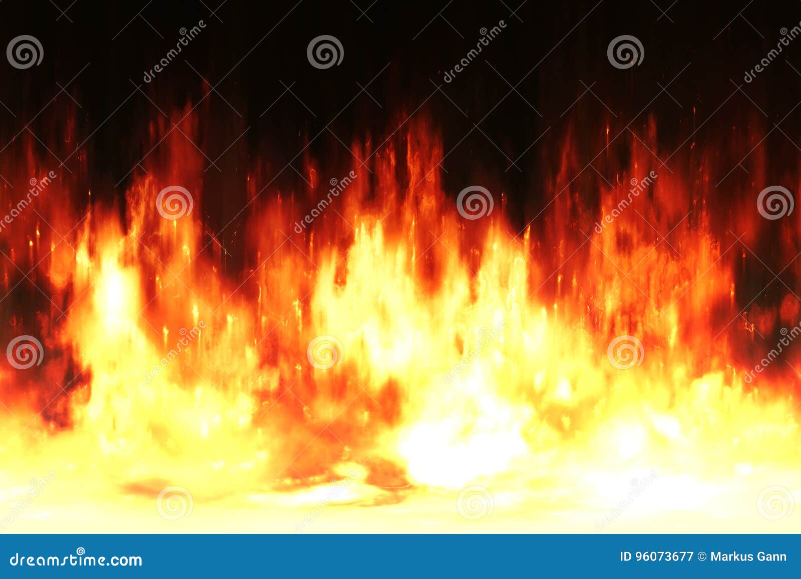 Hot fire wall background stock illustration. Illustration of burn ...