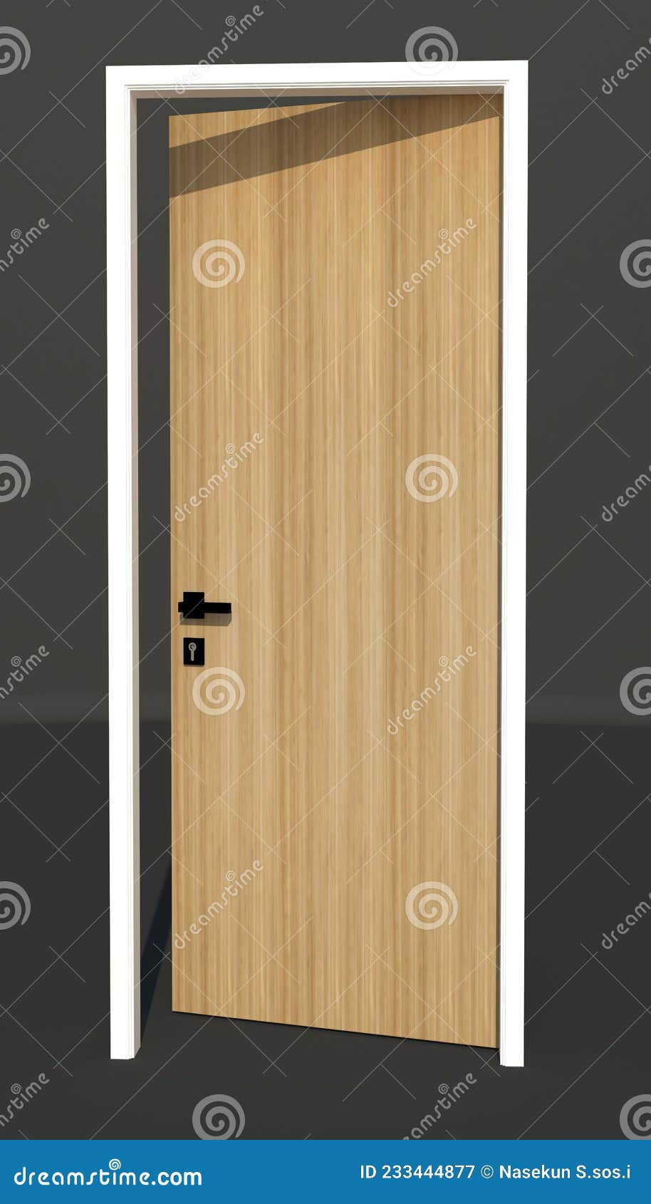 HPL (High Pressure Laminate) Door Plain Model in 3d Stock Illustration ...