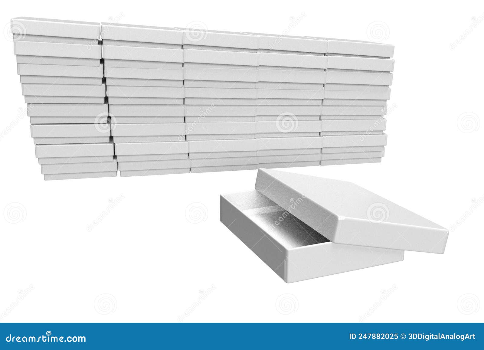 Stack Of Square Bars Isolated On White Background Royalty-Free Stock ...