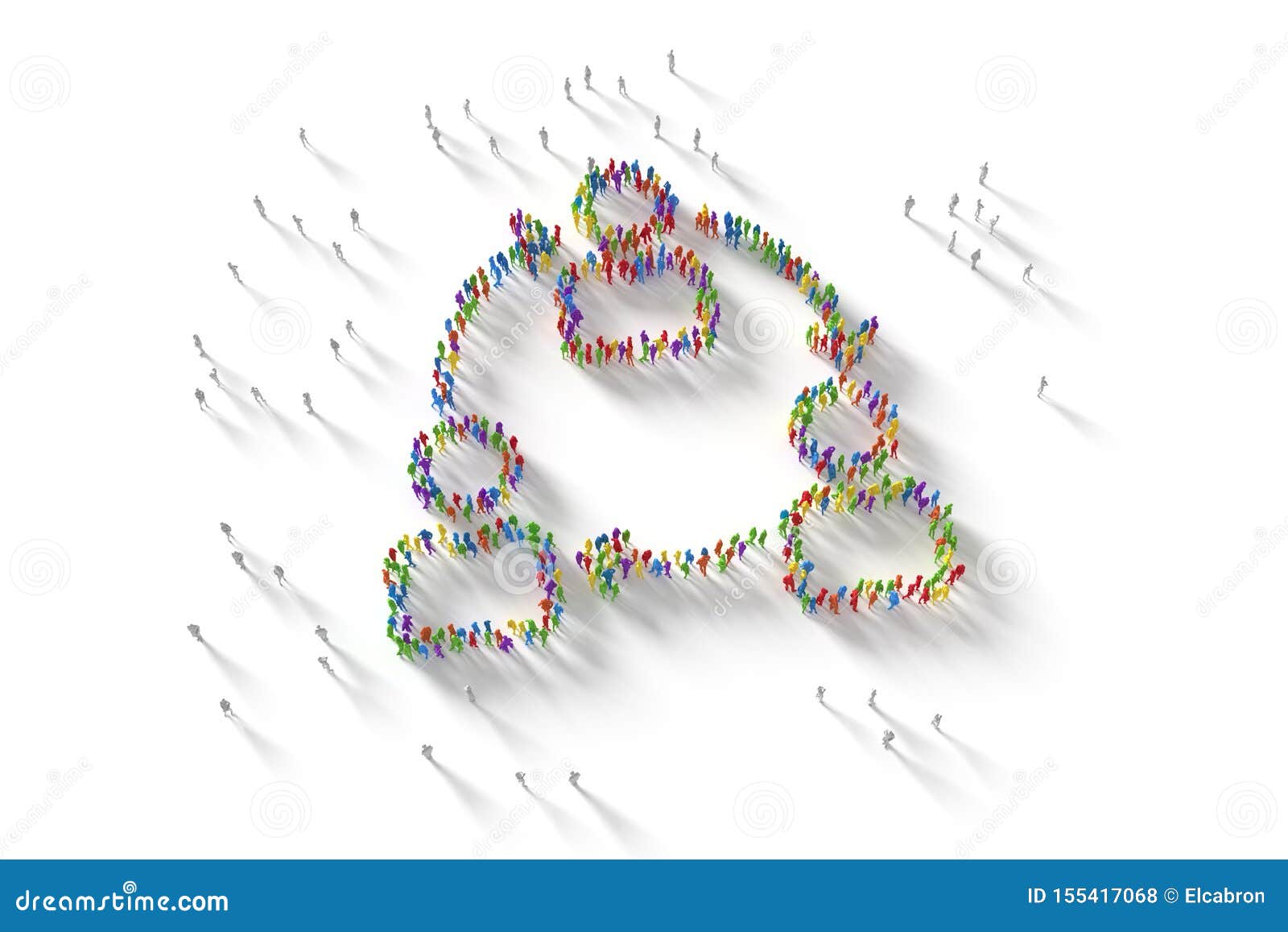 Human Crowd Forming A Handshake Symbol Royalty-Free Stock Photo ...