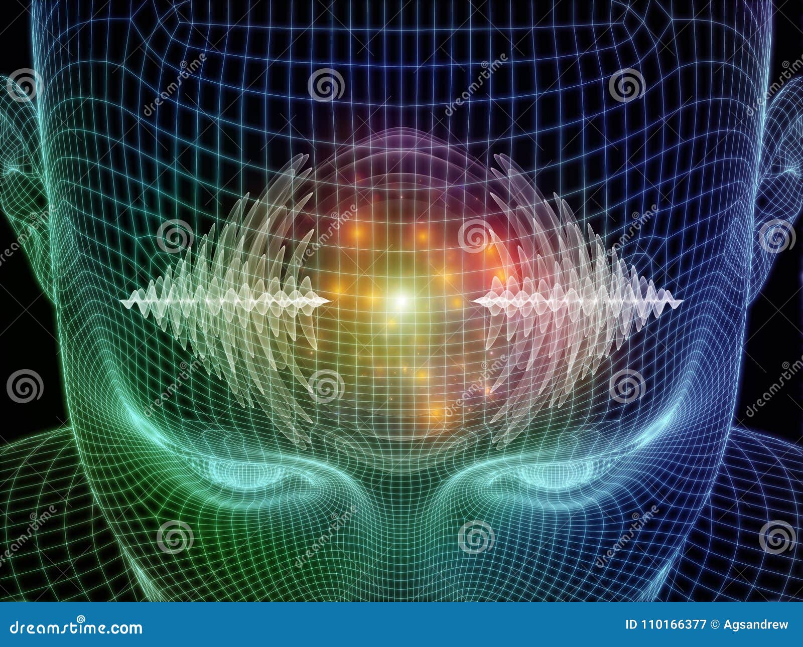Mind Energy stock illustration. Illustration of glow - 110166377