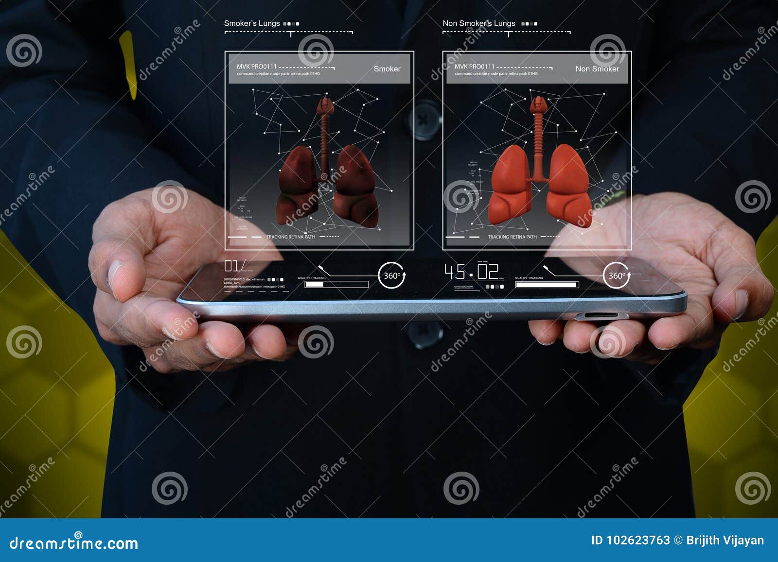 Human Lungs on Tablet Computer Stock Image - Image of lung, mobile ...