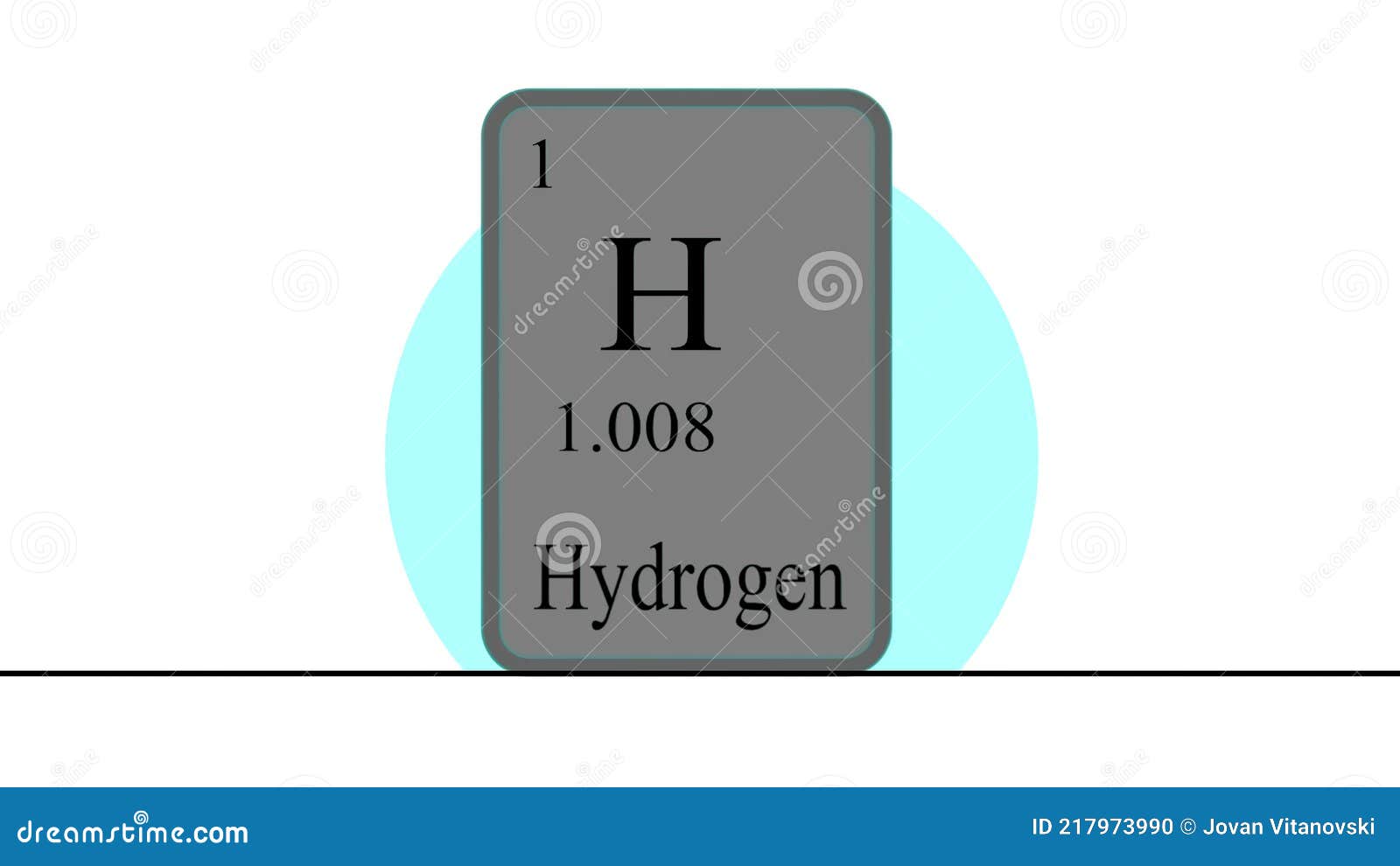 Hydrogen. Element of the Periodic Table of the Mendeleev System Stock ...