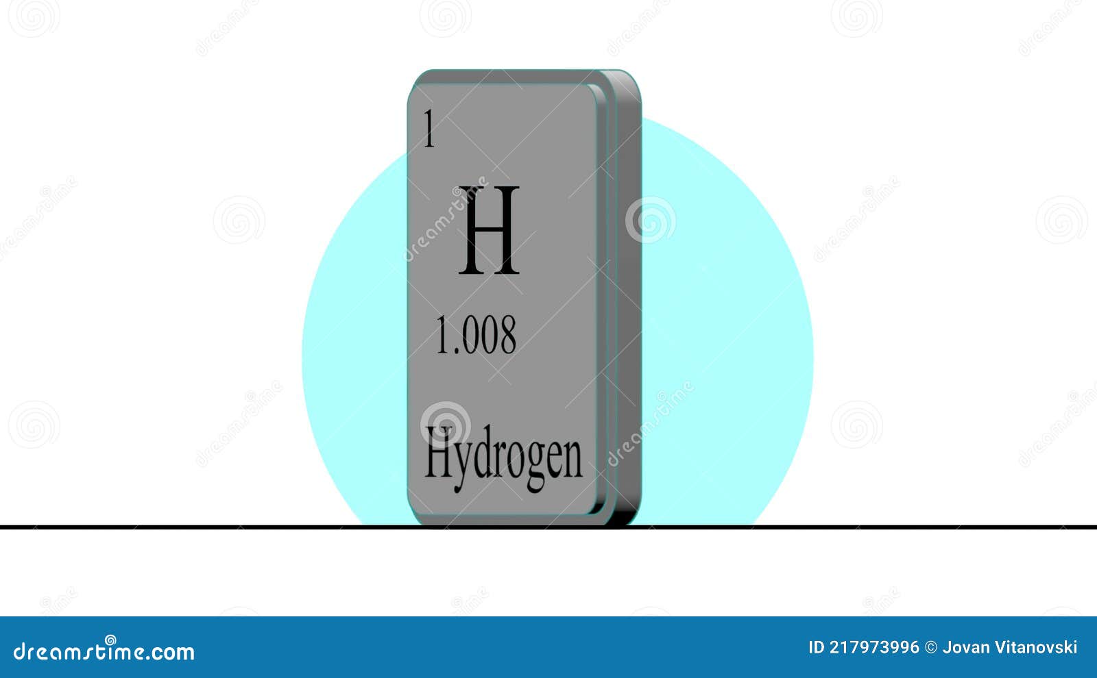 Hydrogen. Element Of The Periodic Table Of The Mendeleev System Royalty ...