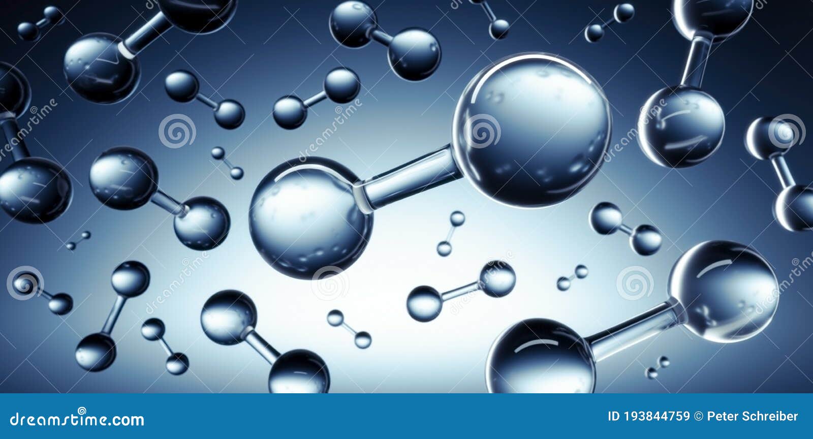 3D Illustration of Hydrogen H2 Stock Illustration - Illustration of ...