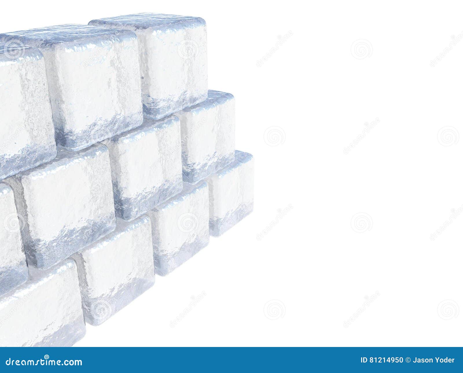 3D Illustration of Ice Blocks Stock Illustration - Illustration of ...
