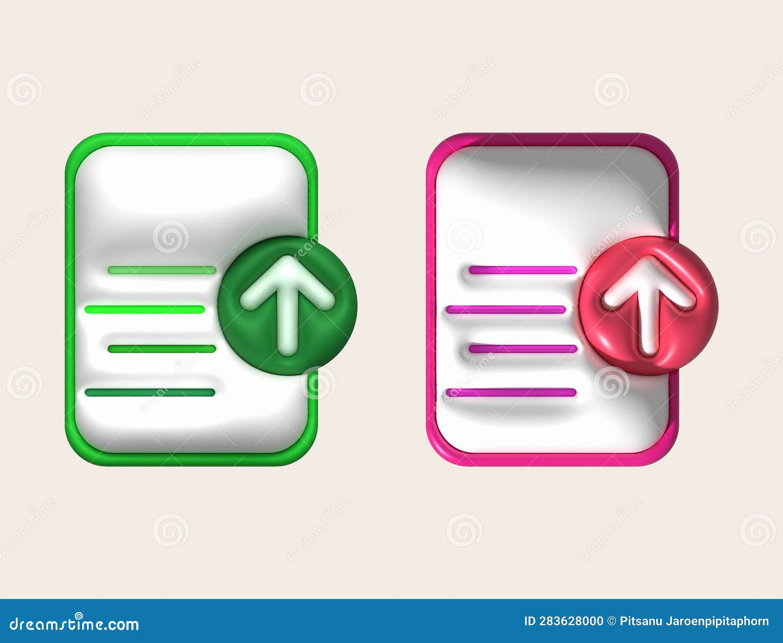 3d Illustration Icon Data Upload Data Loading Symbol Stock Vector ...
