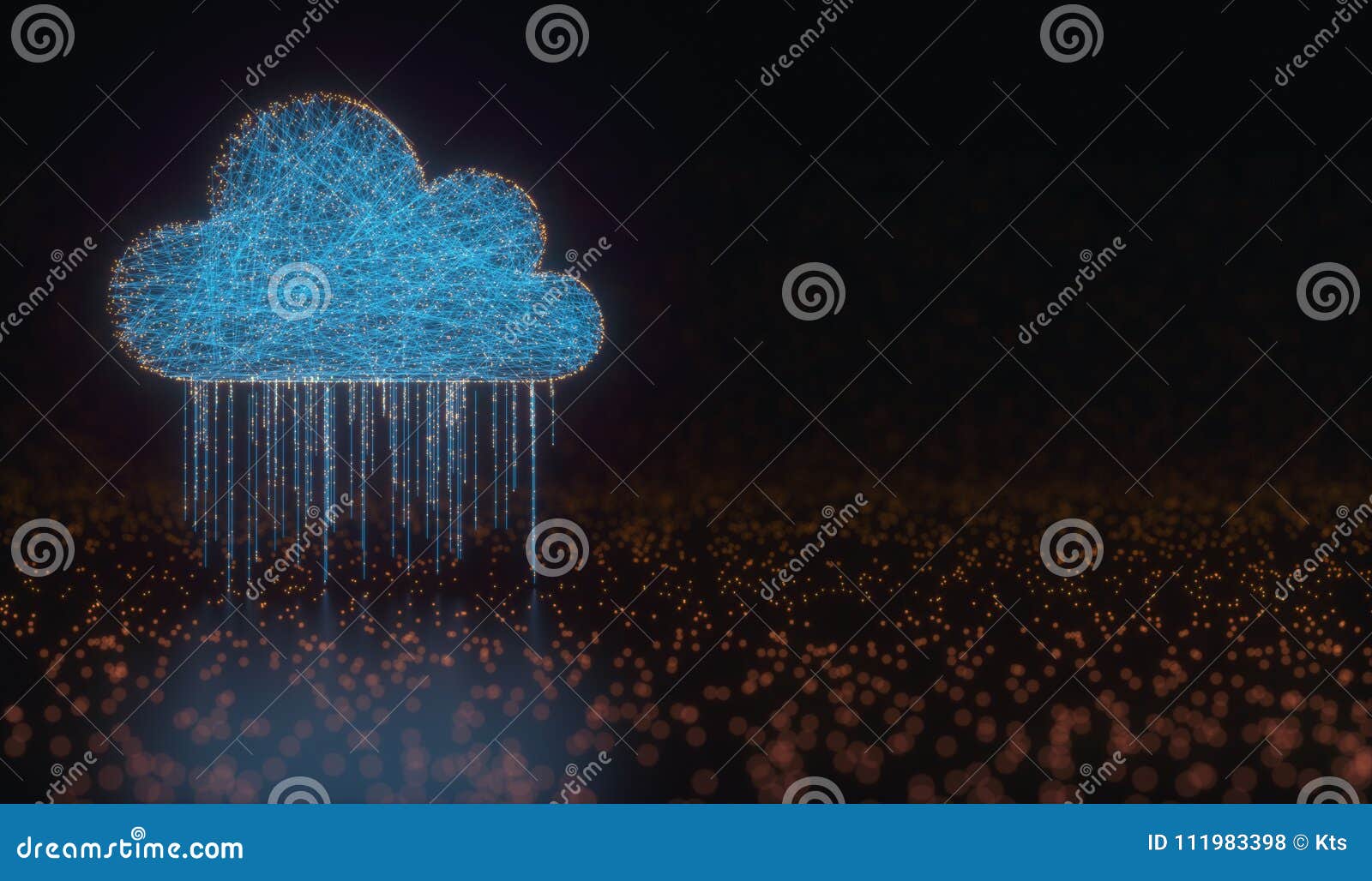 Cloud Computing Data Rain stock illustration. Illustration of mobility ...
