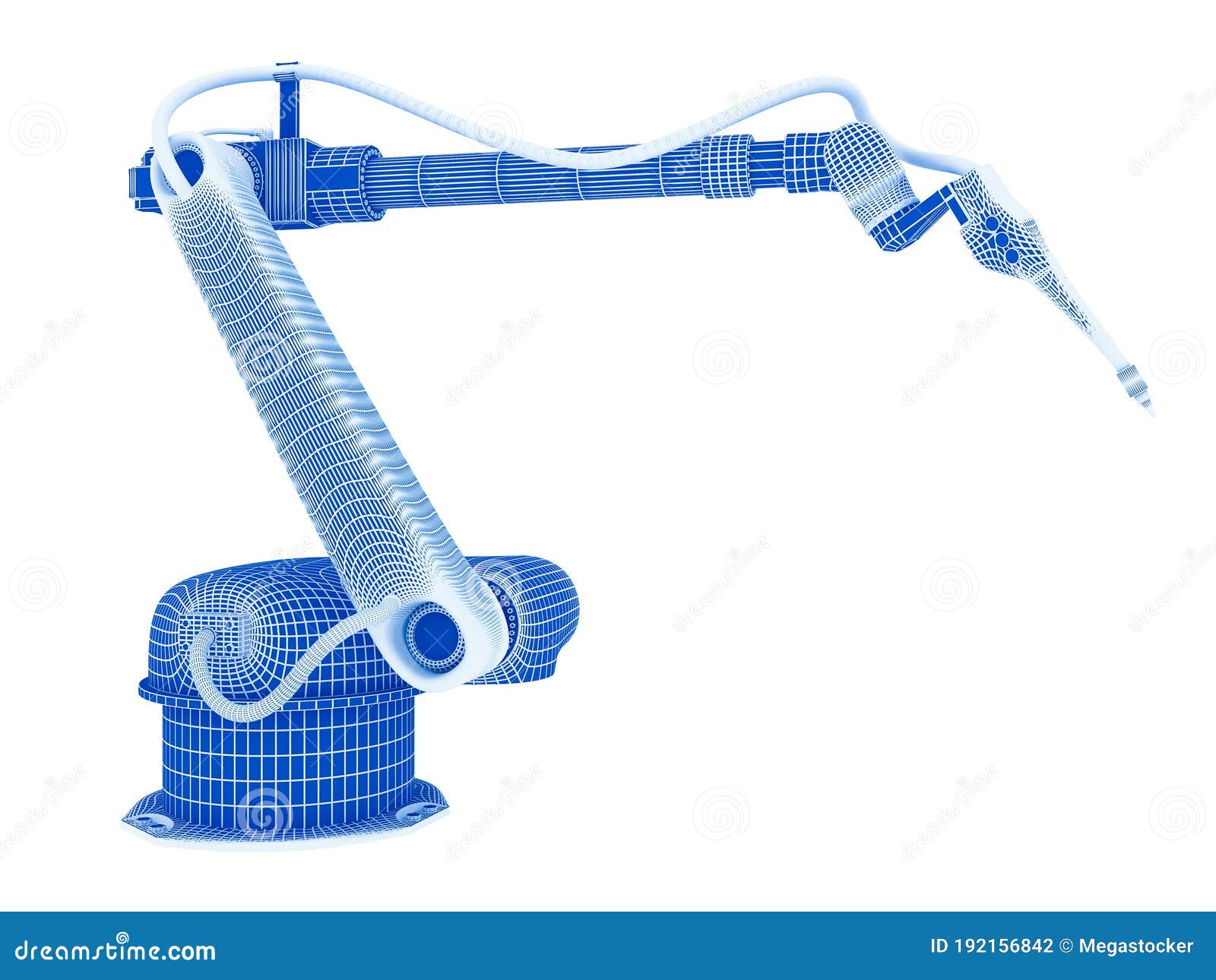 3d Illustration of an Industrial Robot Isolated on White Stock ...