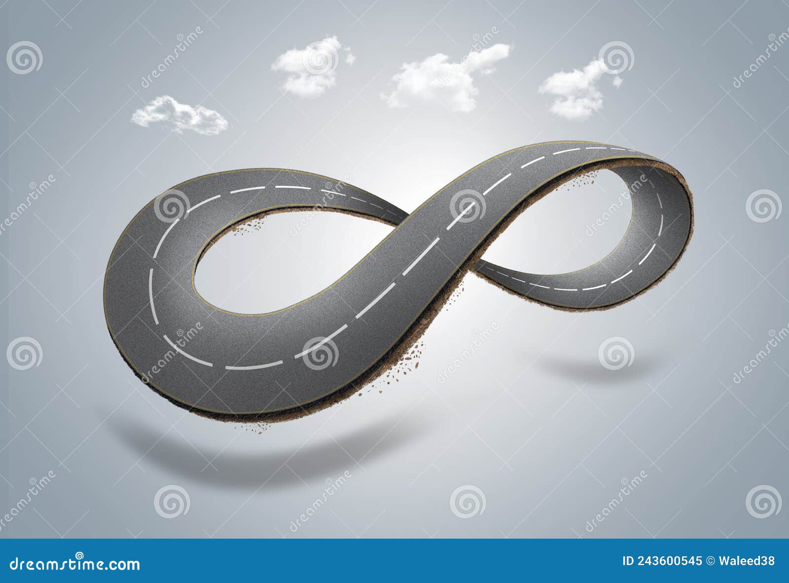 Creative Infinity Road Isolated, Never Ending Road Stock Illustration ...