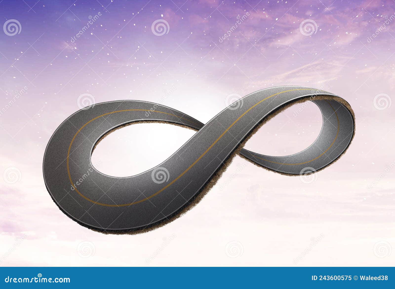 Infinity Road Isolated, Sunset Infinity Road Stock Illustration ...