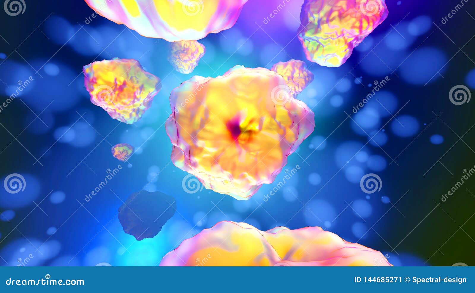 3D Illustration of Inflamed Vibration Cells Stock Illustration ...