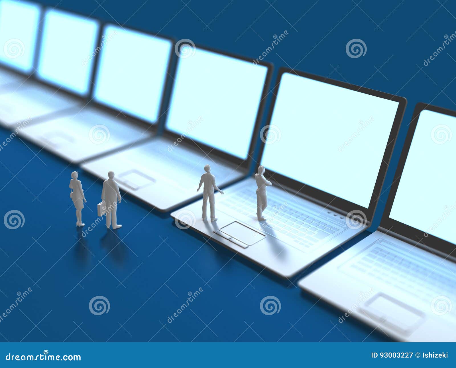3D Illustration of Information Terminal Stock Illustration ...