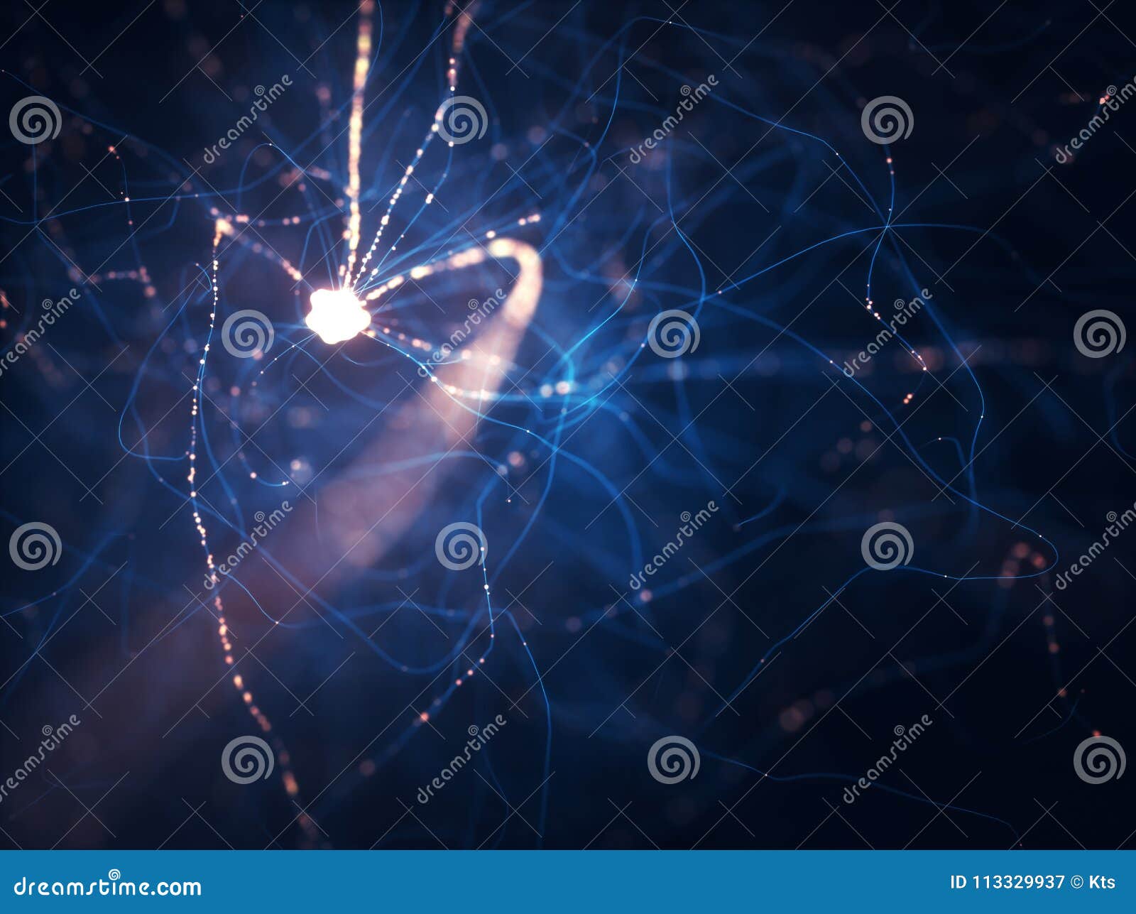 Neurons Electrical Pulses stock illustration. Illustration of ...