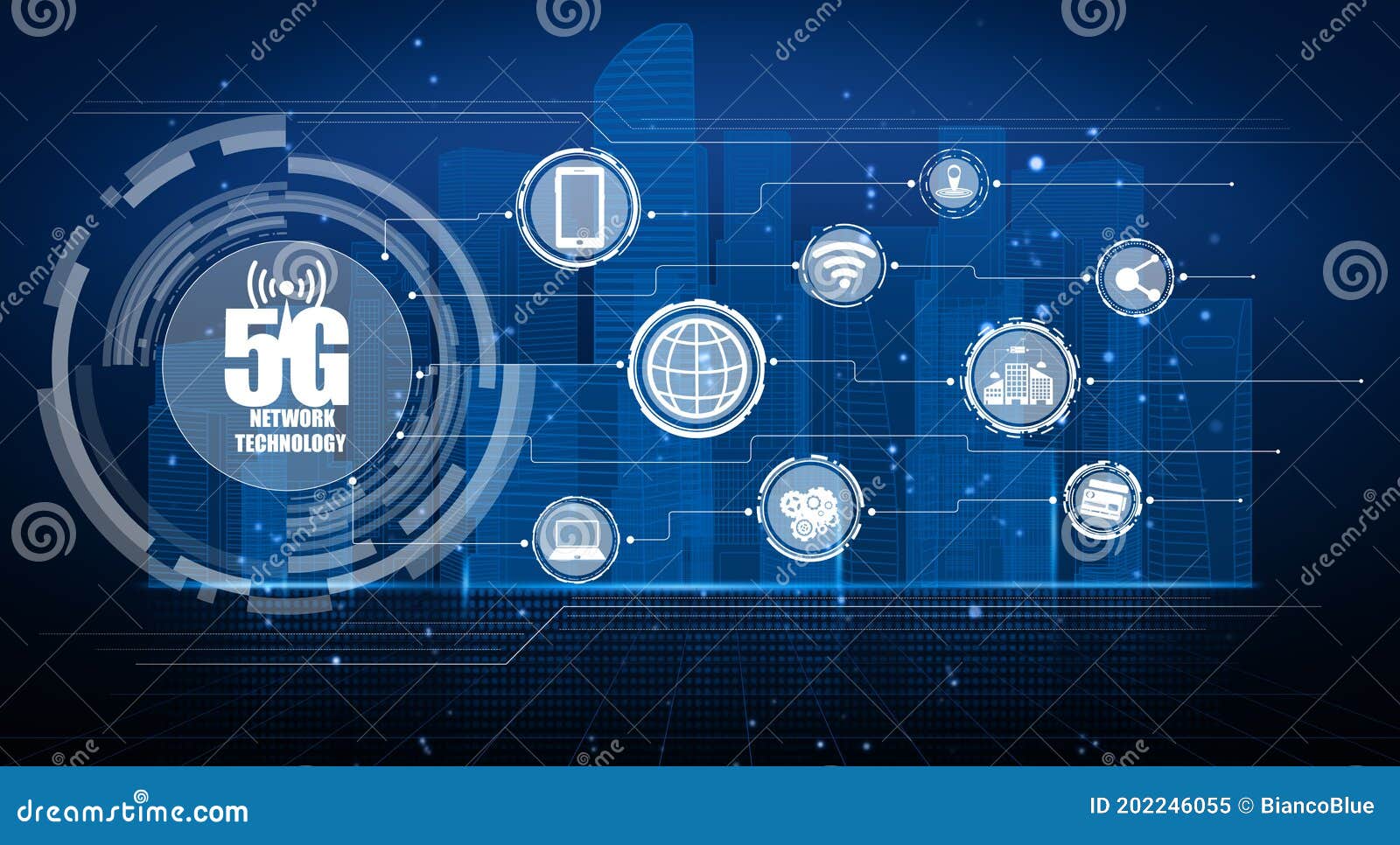 3D Illustration International Communication and Advanced Internet ...