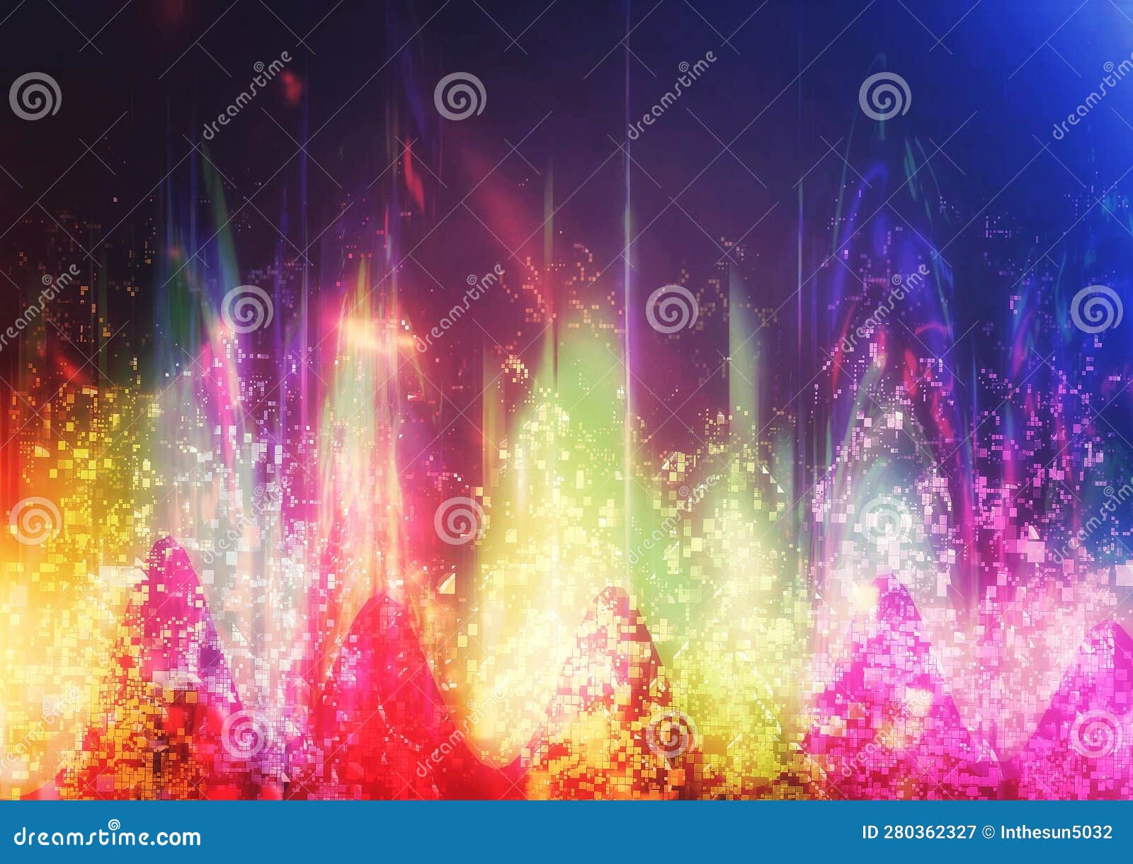 3d Illustration of Iridescent Light Waveform Stock Illustration ...