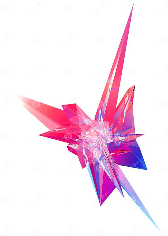 3D Illustration of Irregular Polygonal Object Stock Illustration ...