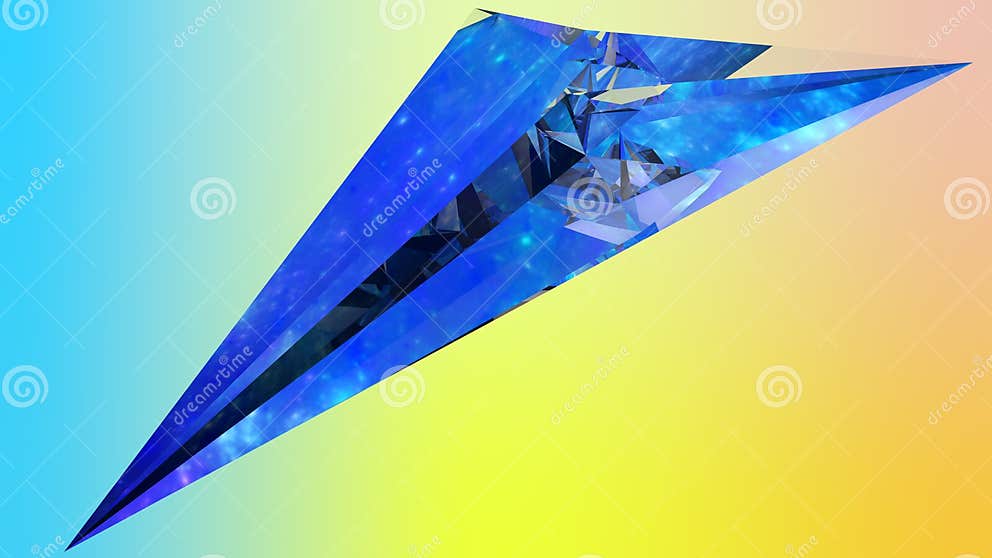 3D Illustration of Irregular Polygonal Object Stock Illustration ...