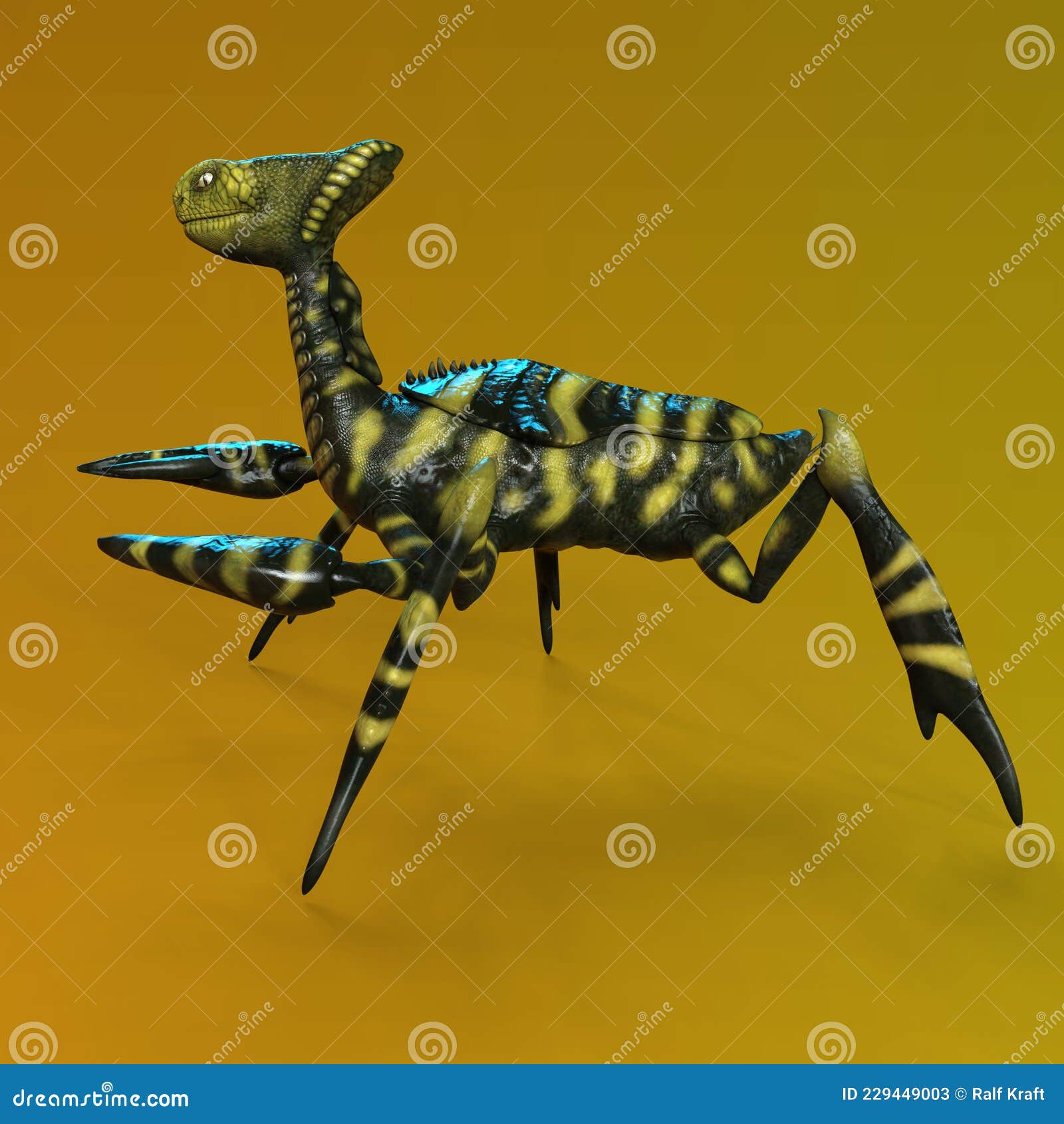 3d-illustration of an Isolated Alien Mantis Stock Illustration ...