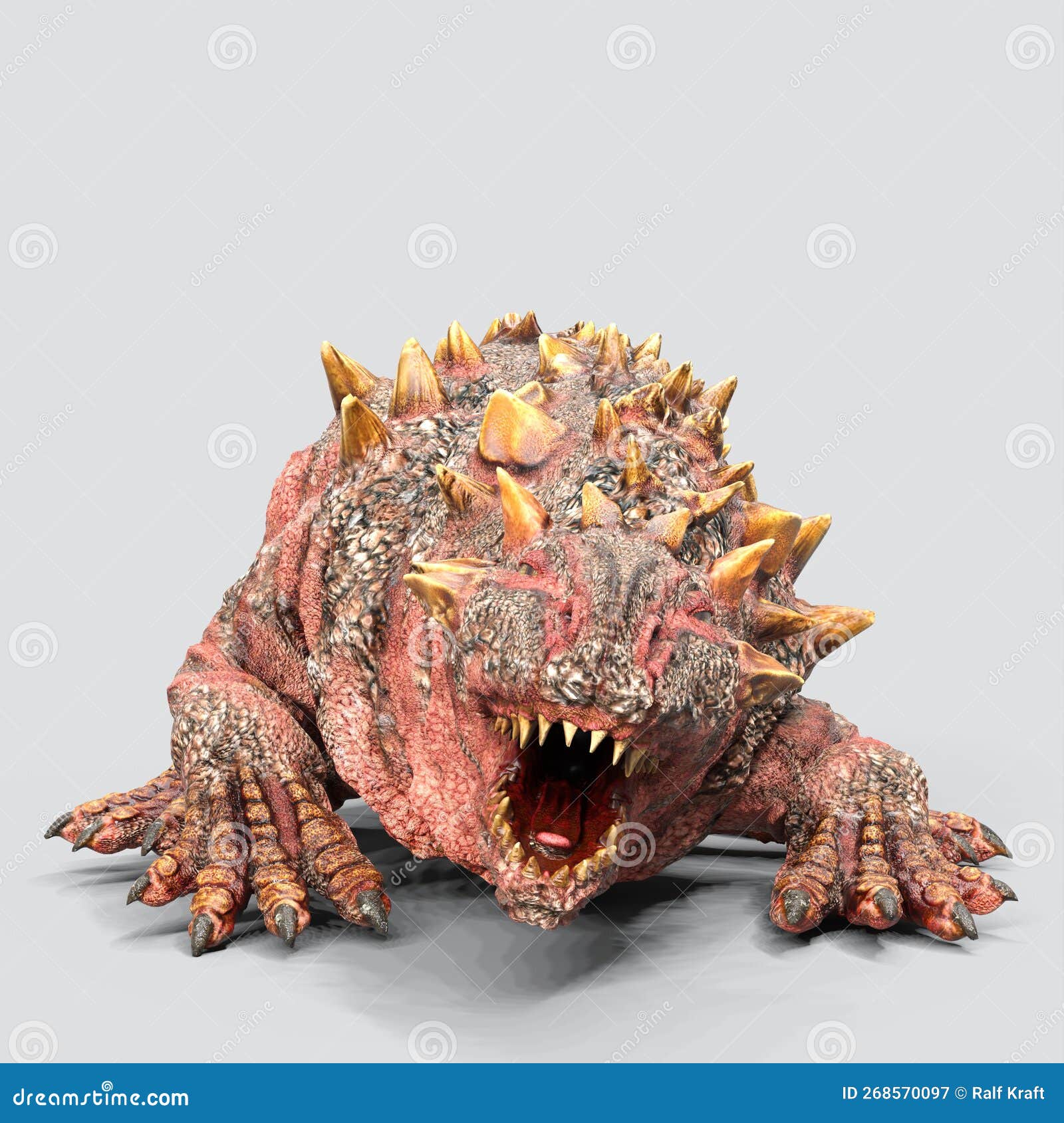 3d-illustration of an Isolated Fantasy Basilisk Creature Stock ...