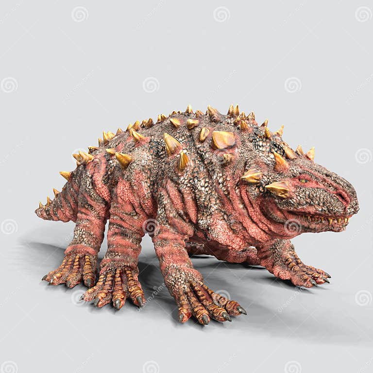 3d-illustration of an Isolated Fantasy Basilisk Creature Stock ...