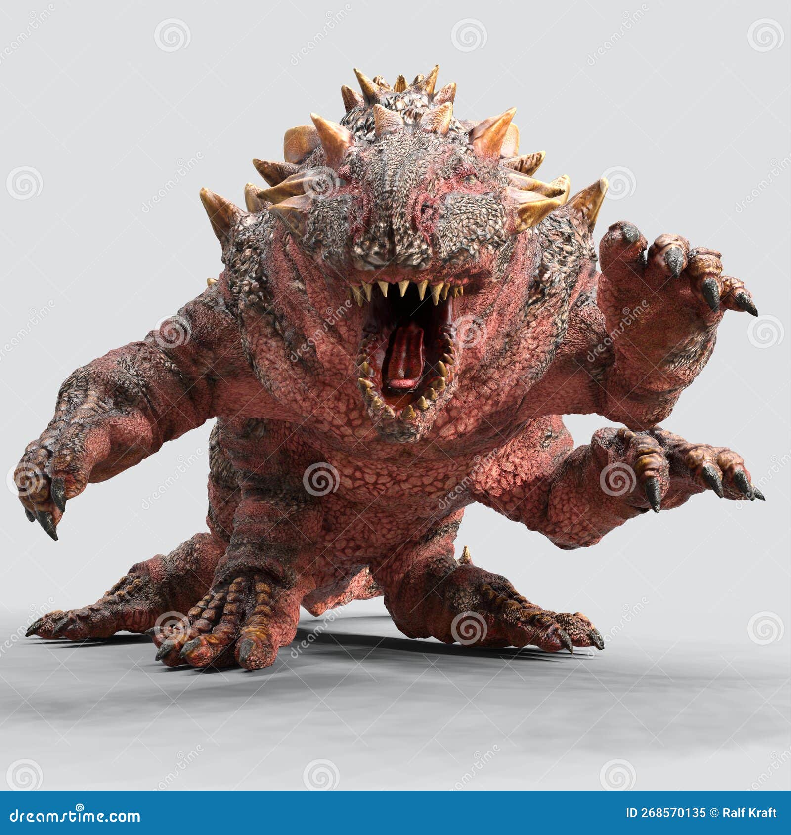 3d-illustration of an Isolated Fantasy Basilisk Creature Stock ...