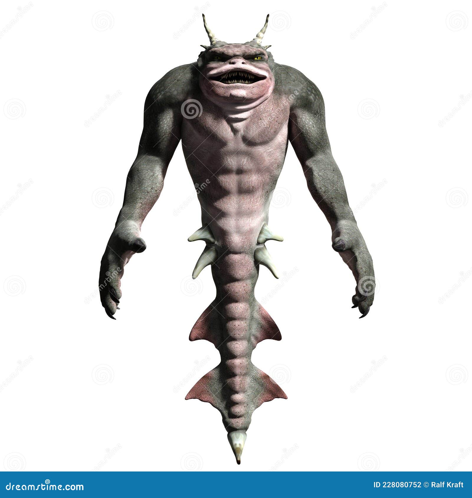 3d-illustration of an Isolated Fantasy Creature from Hell Stock ...