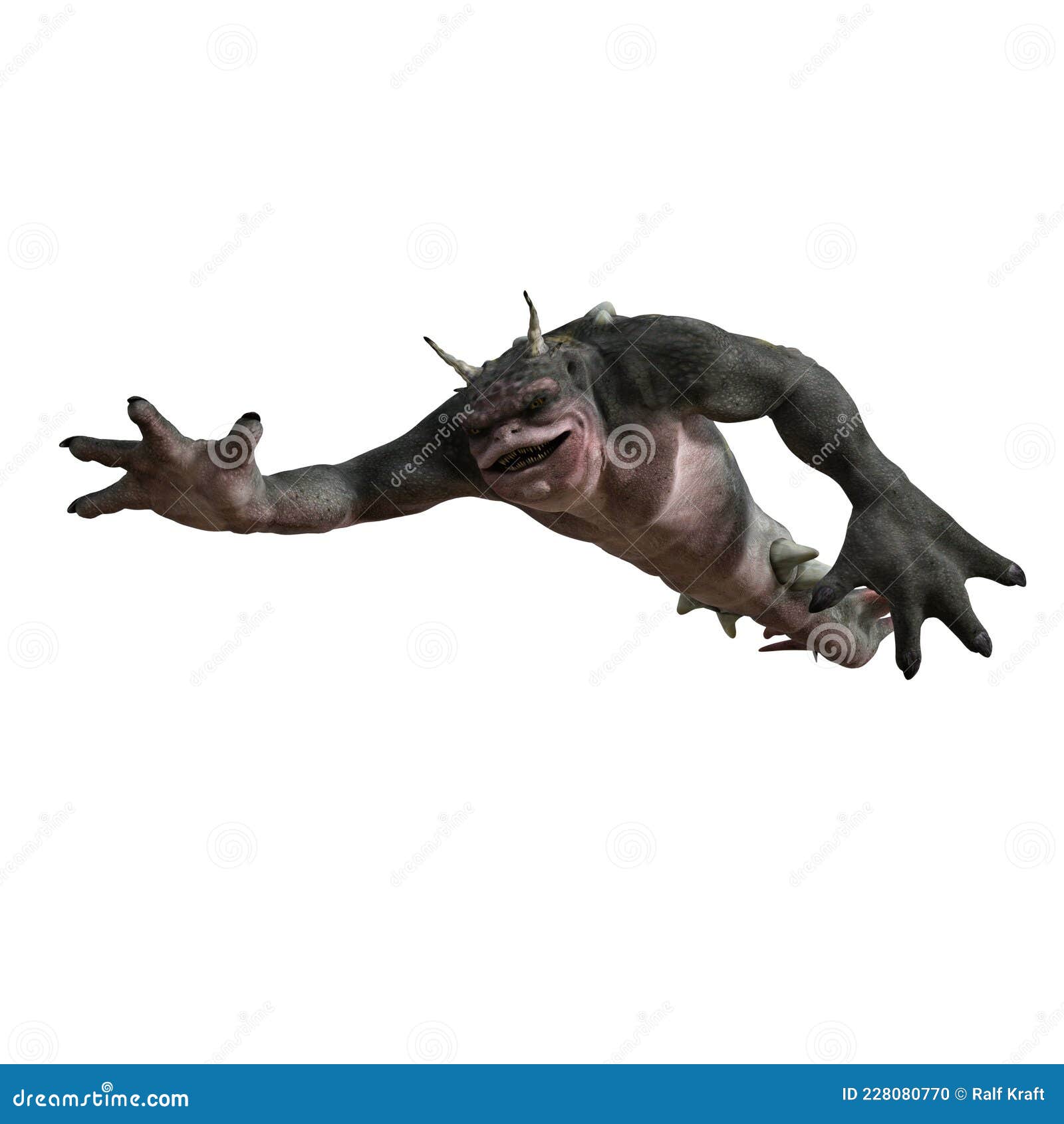 3d-illustration of an Isolated Fantasy Creature from Hell Stock ...