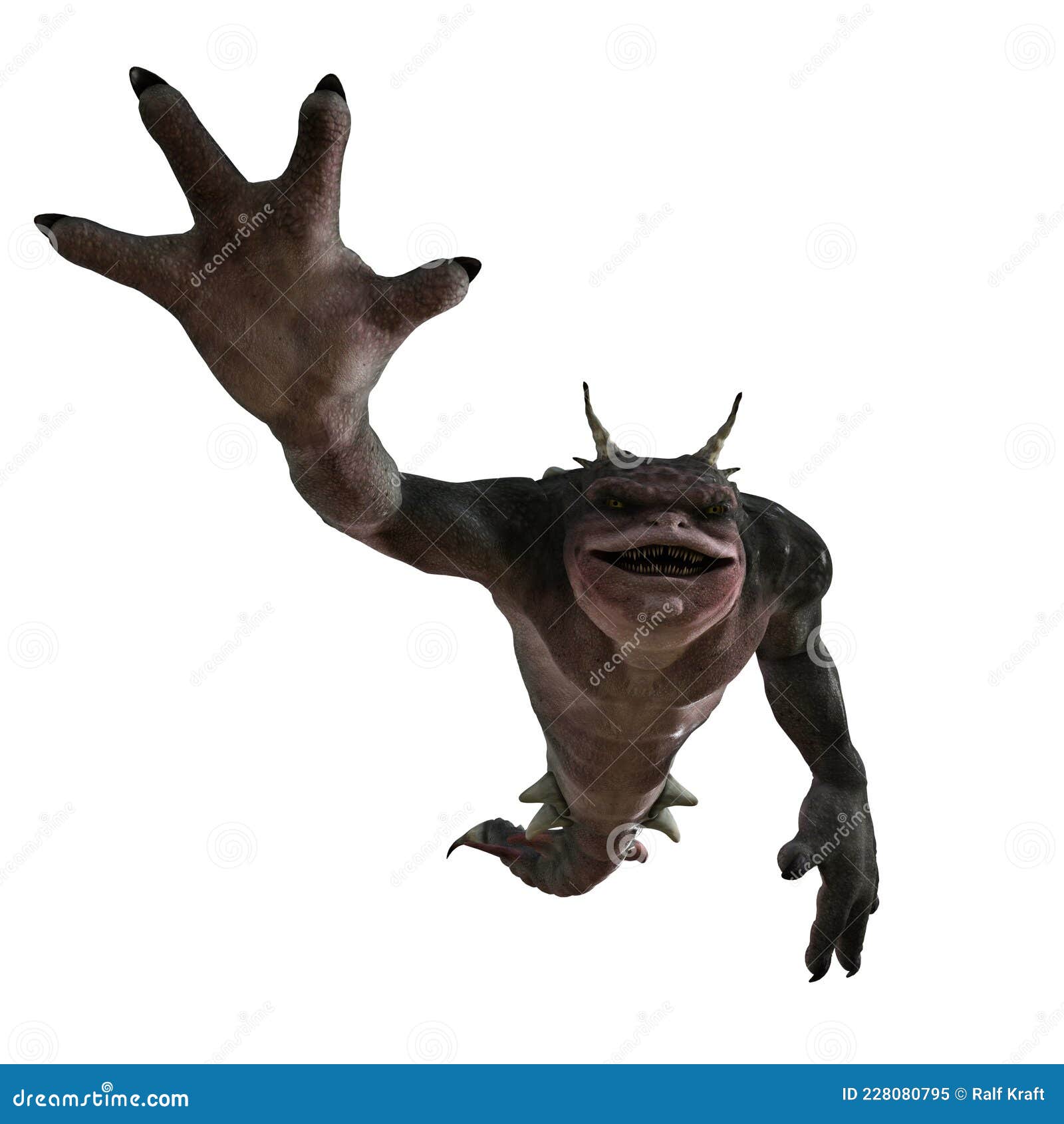 3d-illustration of an Isolated Fantasy Creature from Hell Stock ...