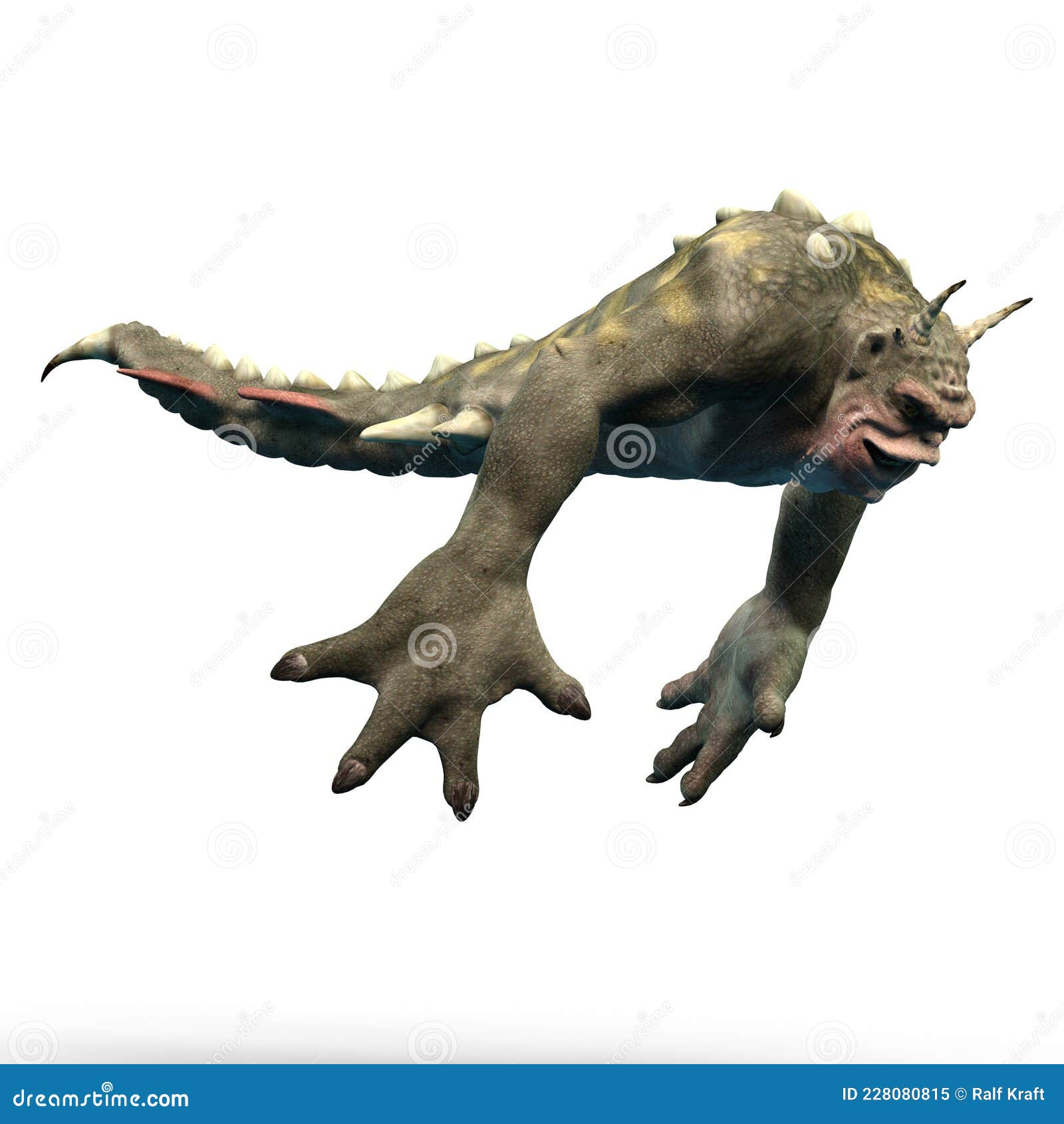 3d-illustration of an Isolated Fantasy Creature from Hell Stock ...