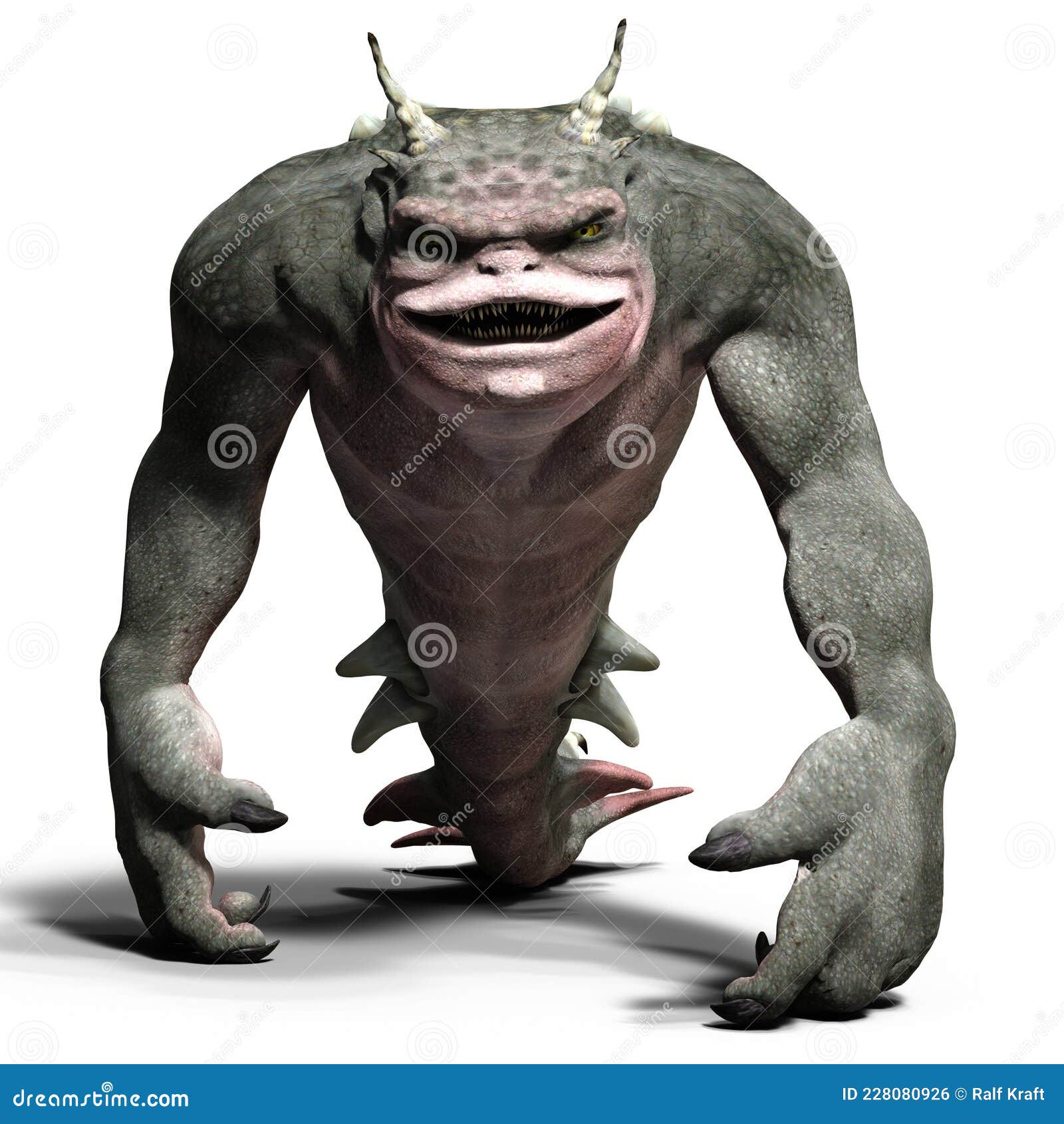 3d-illustration of an Isolated Fantasy Creature from Hell Stock ...