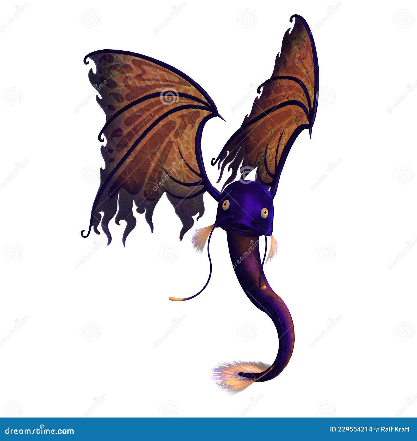 3d-illustration of an Isolated Fantasy Firebird Creature Stock ...