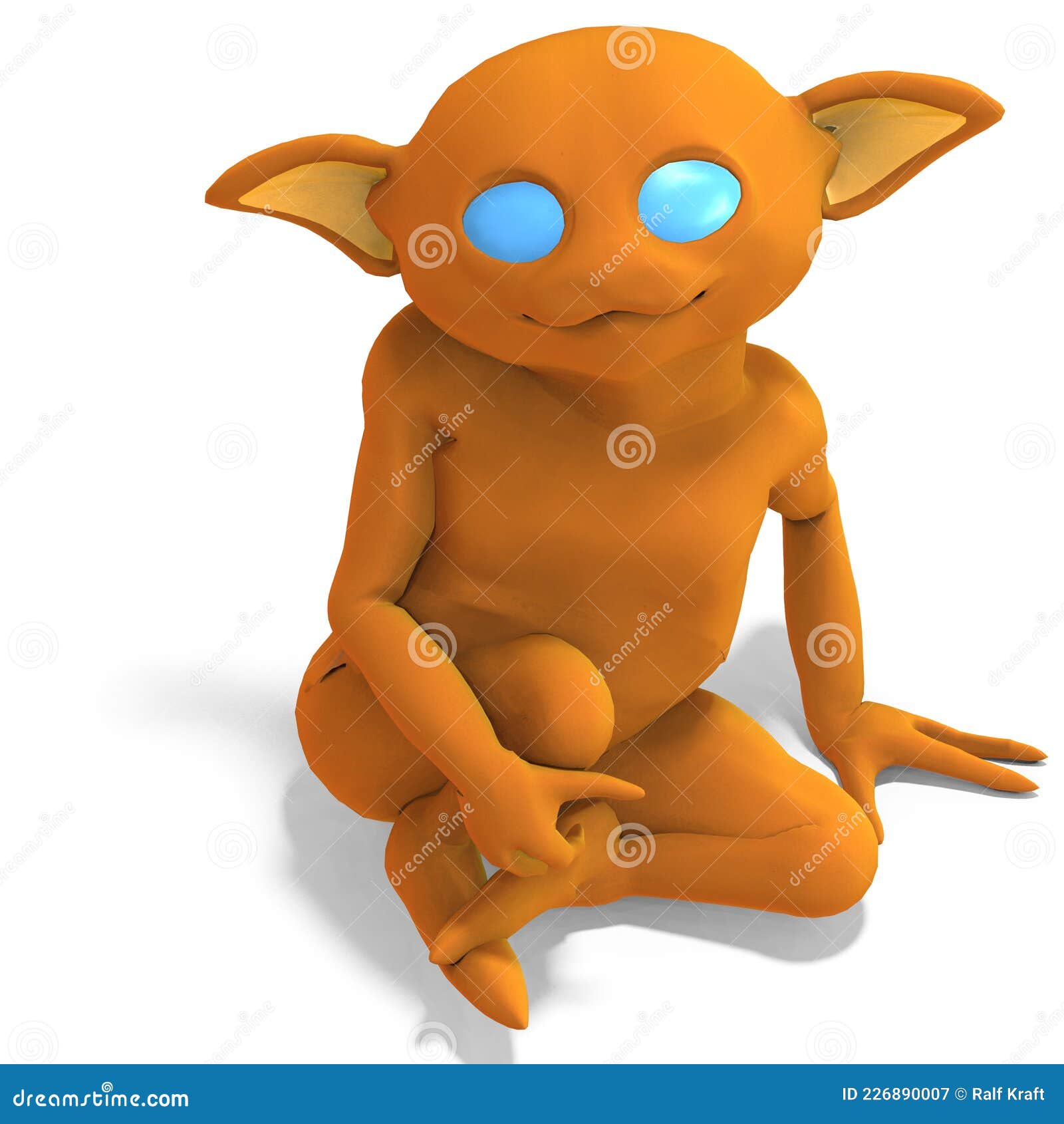 3d-illustration of an Isolated Fantasy Goblin Creature Stock ...
