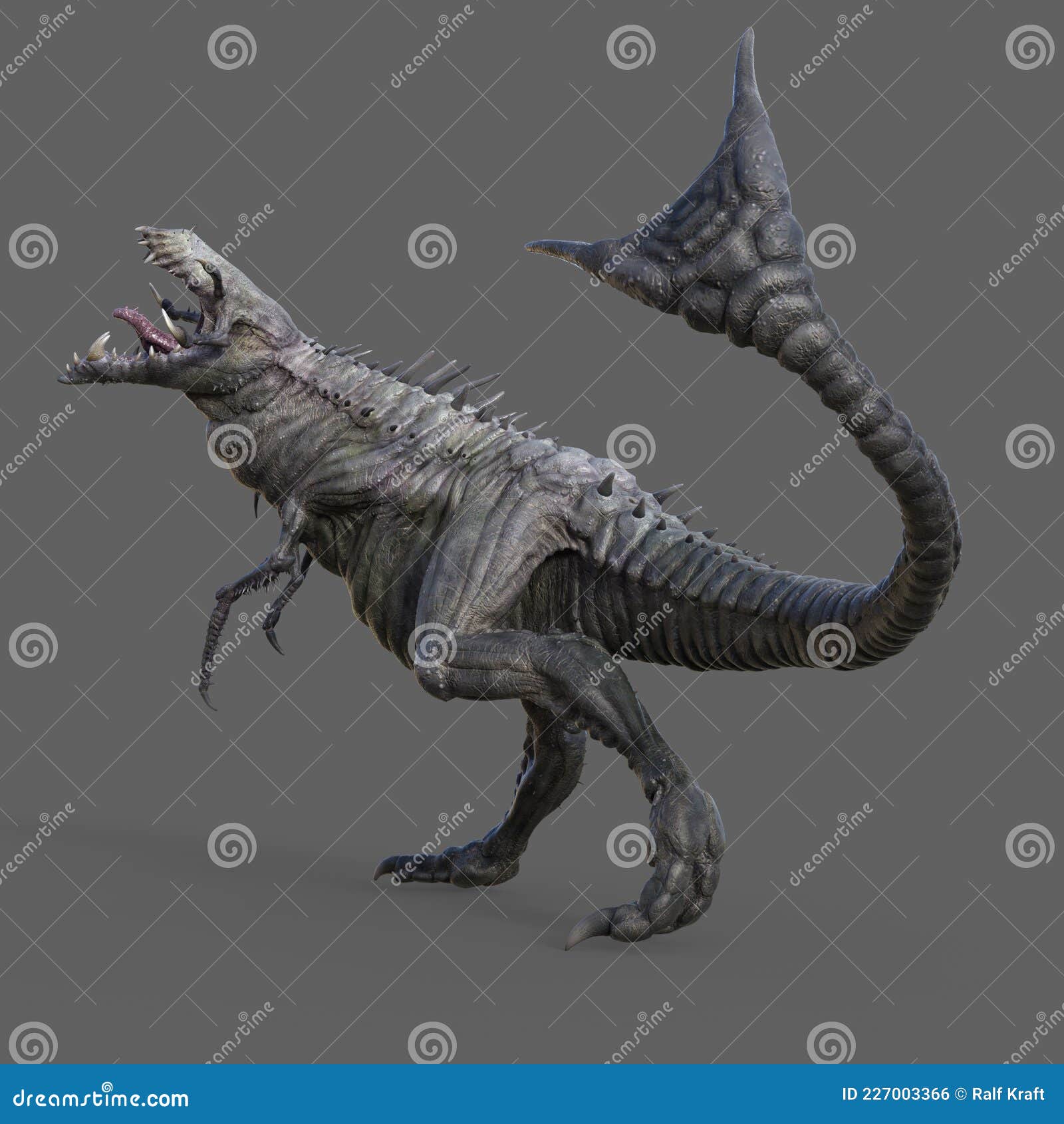 3D-illustration of an Isolated Horrible Alien Creature Stock ...