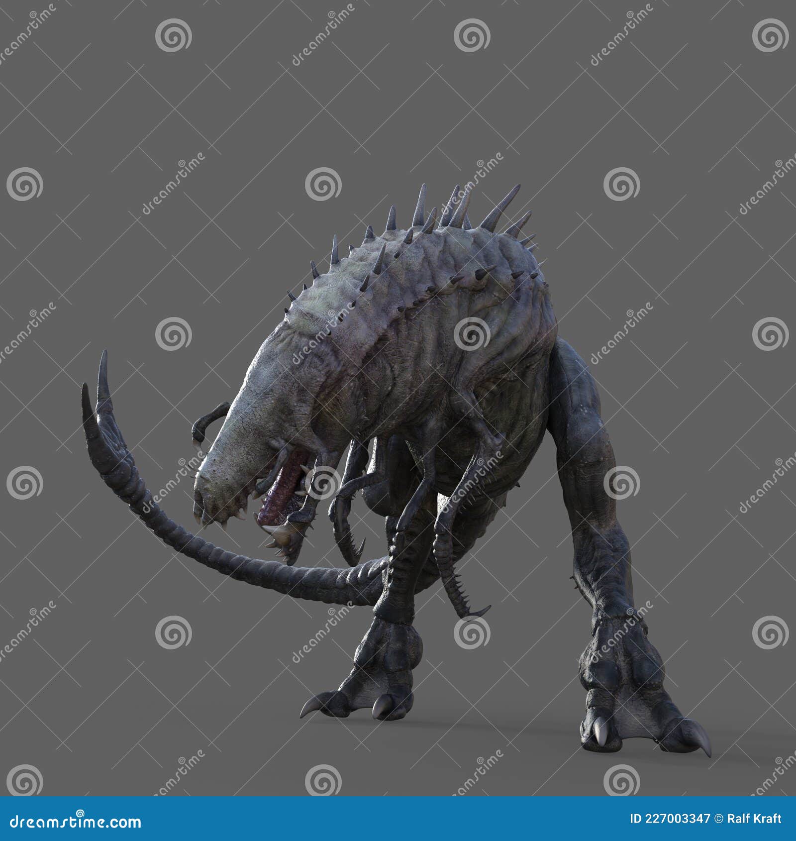 3D-illustration of an Isolated Horrible Alien Creature Stock ...