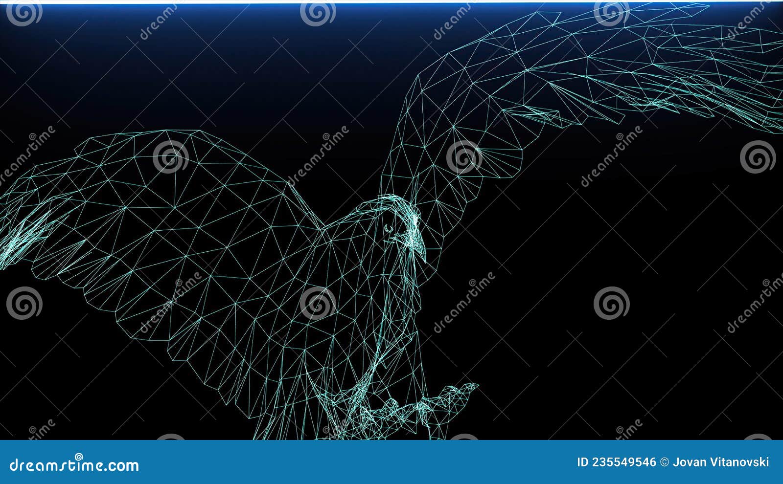 Isolated Low Poly Graphic Design of Eagle Stock Illustration ...