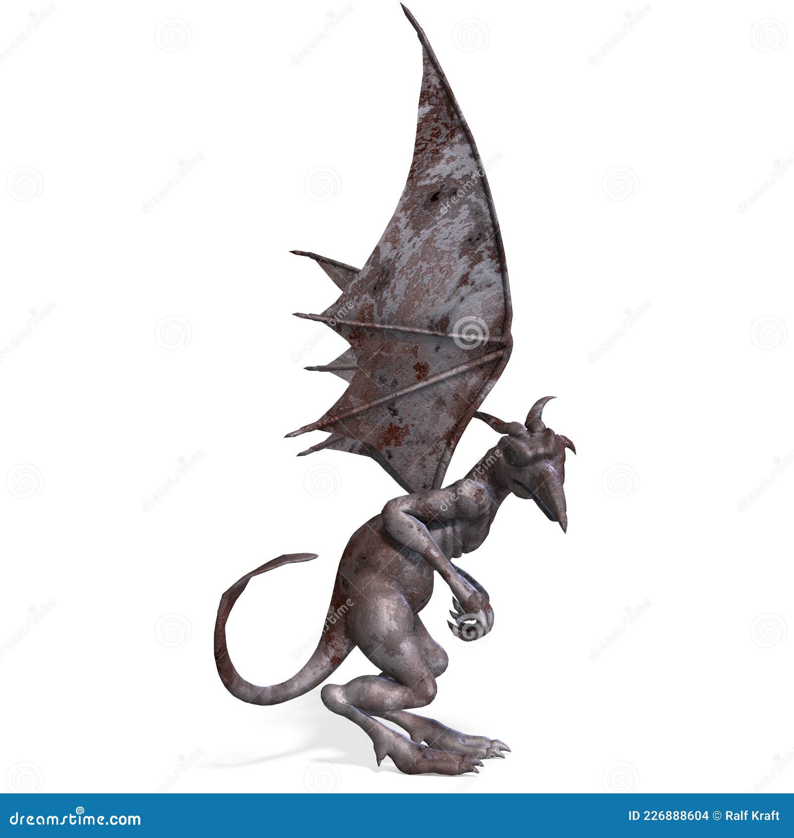 3d-illustration of an Isolated Mystical Fantasy Gargoyle Stock ...