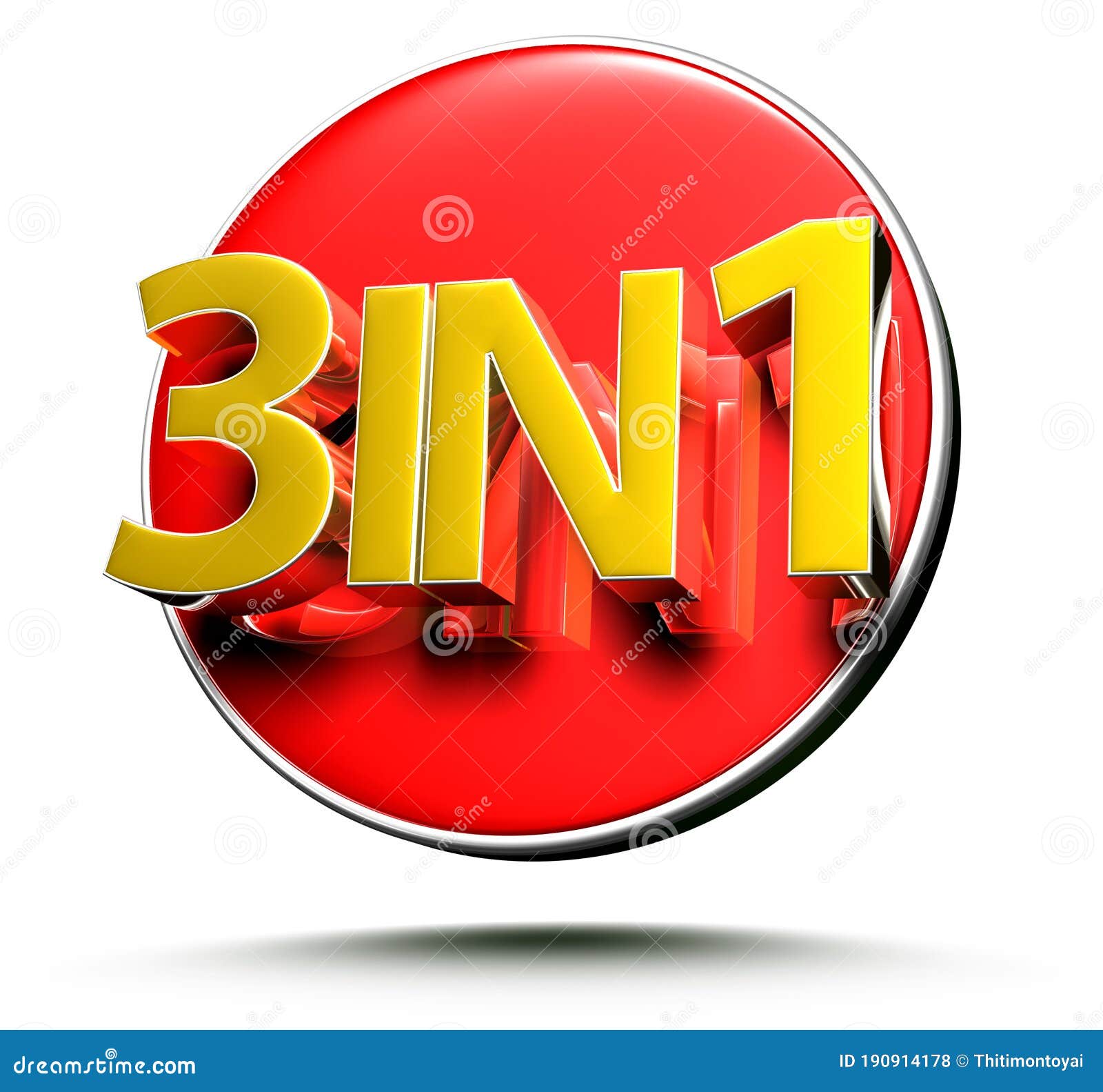 3 in 1 3d. stock illustration. Illustration of background - 190914178