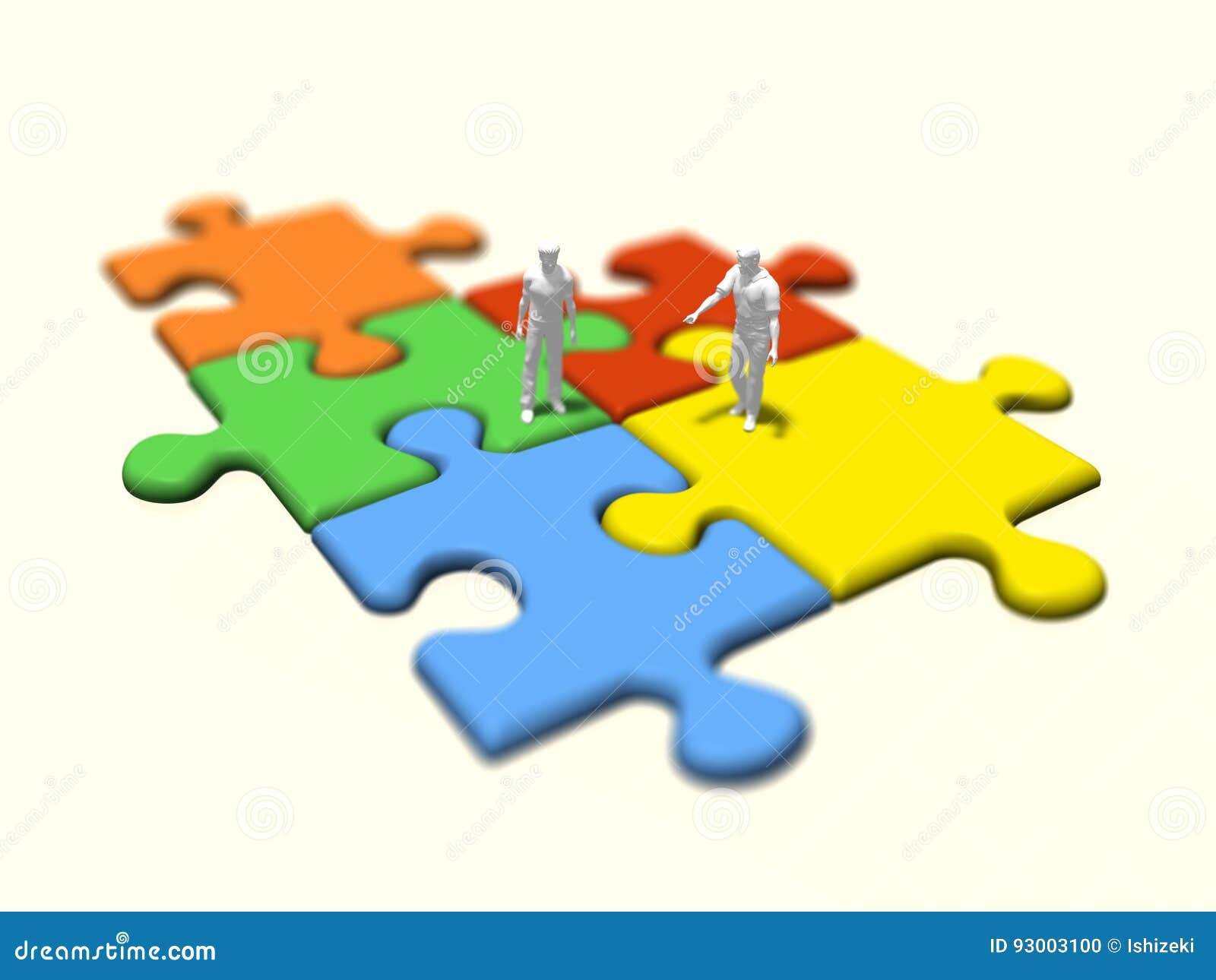3D Illustration of Jigsaw Puzzle. Stock Illustration - Illustration of ...
