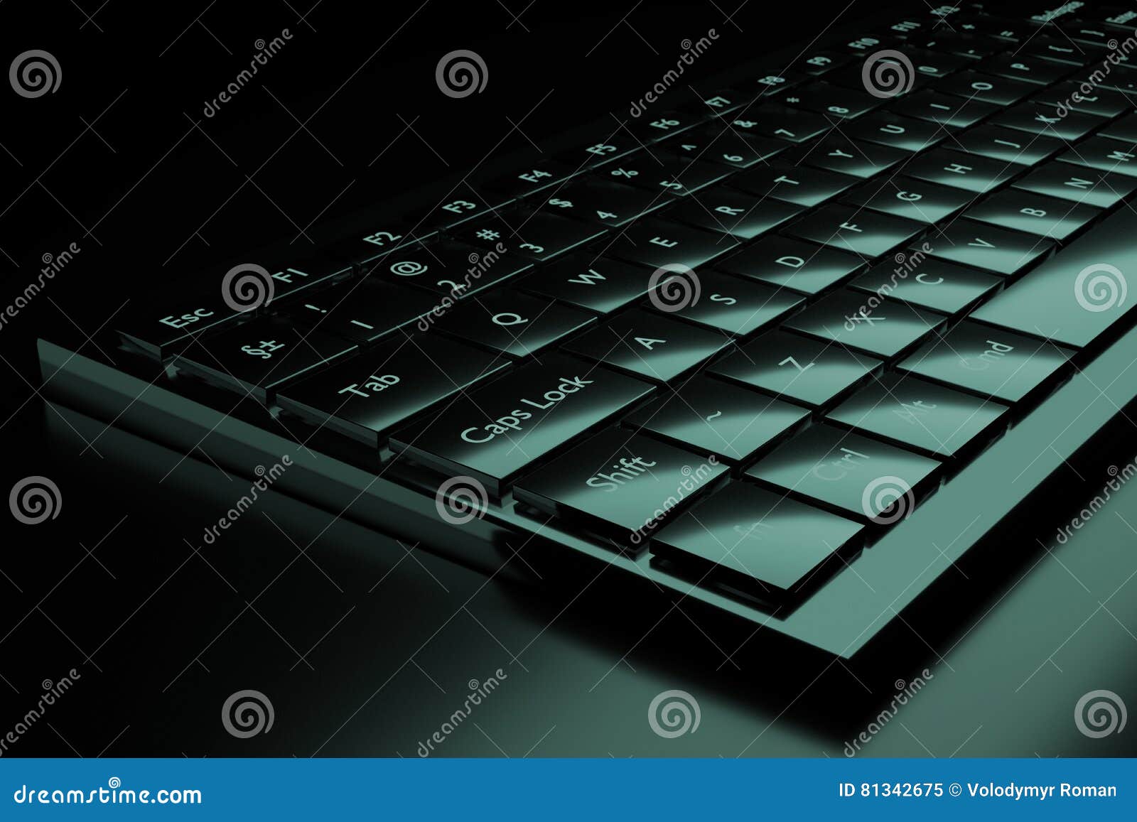 3d Illustration of a Keyboard Stock Illustration - Illustration of ...