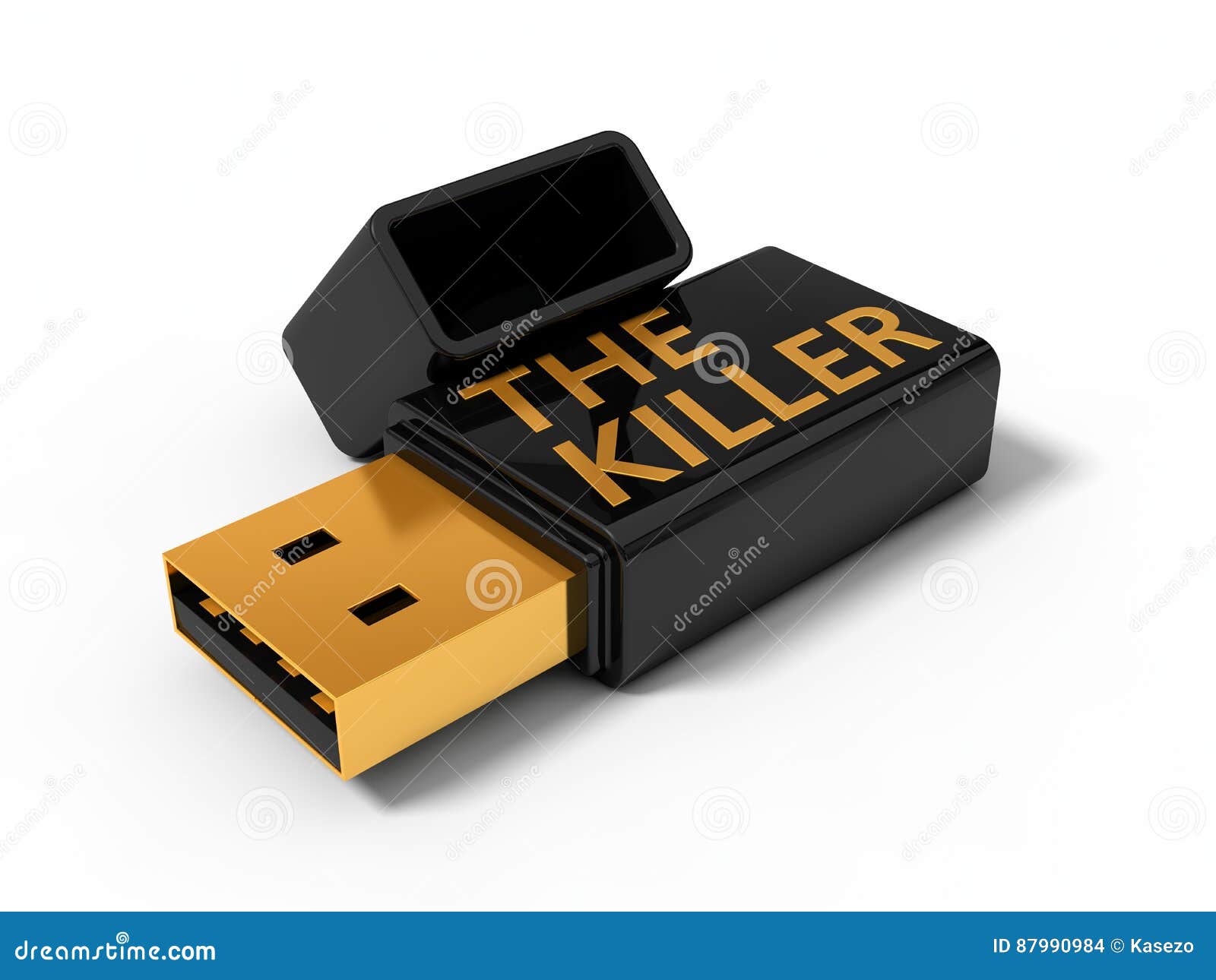 3d Illustration of Killer Usb Stick. Stock Illustration - Illustration ...