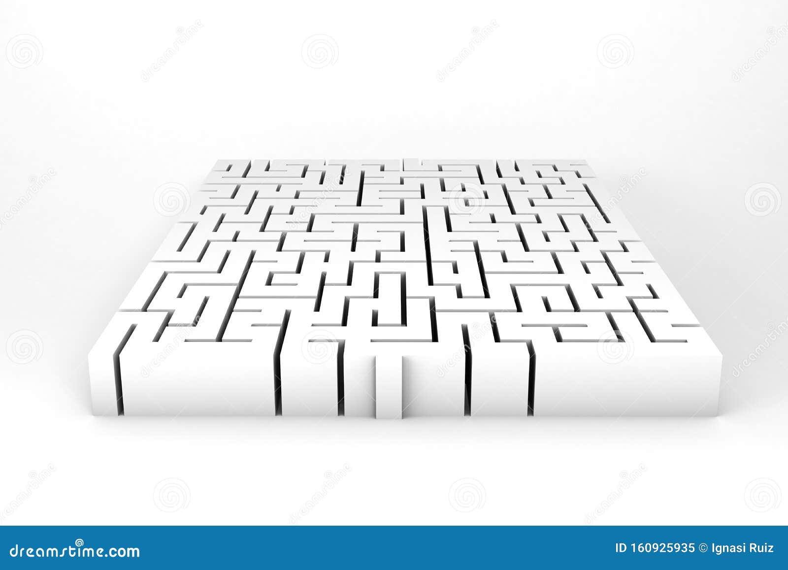 3d Illustration Labyrinth , Complex Problem Solving Concept Stock ...