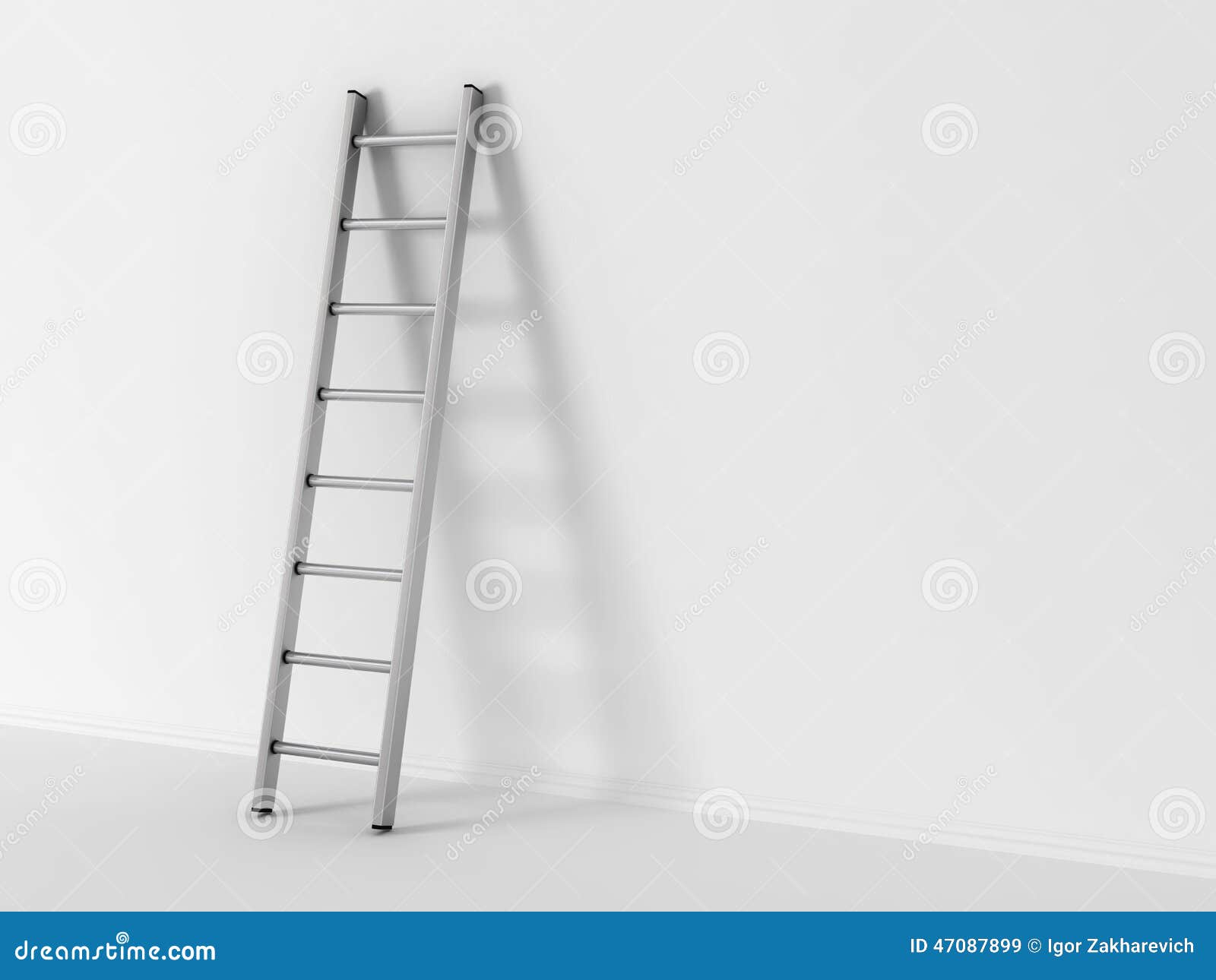 Ladder In Square Hole Over White Surface Solution Illustration ...