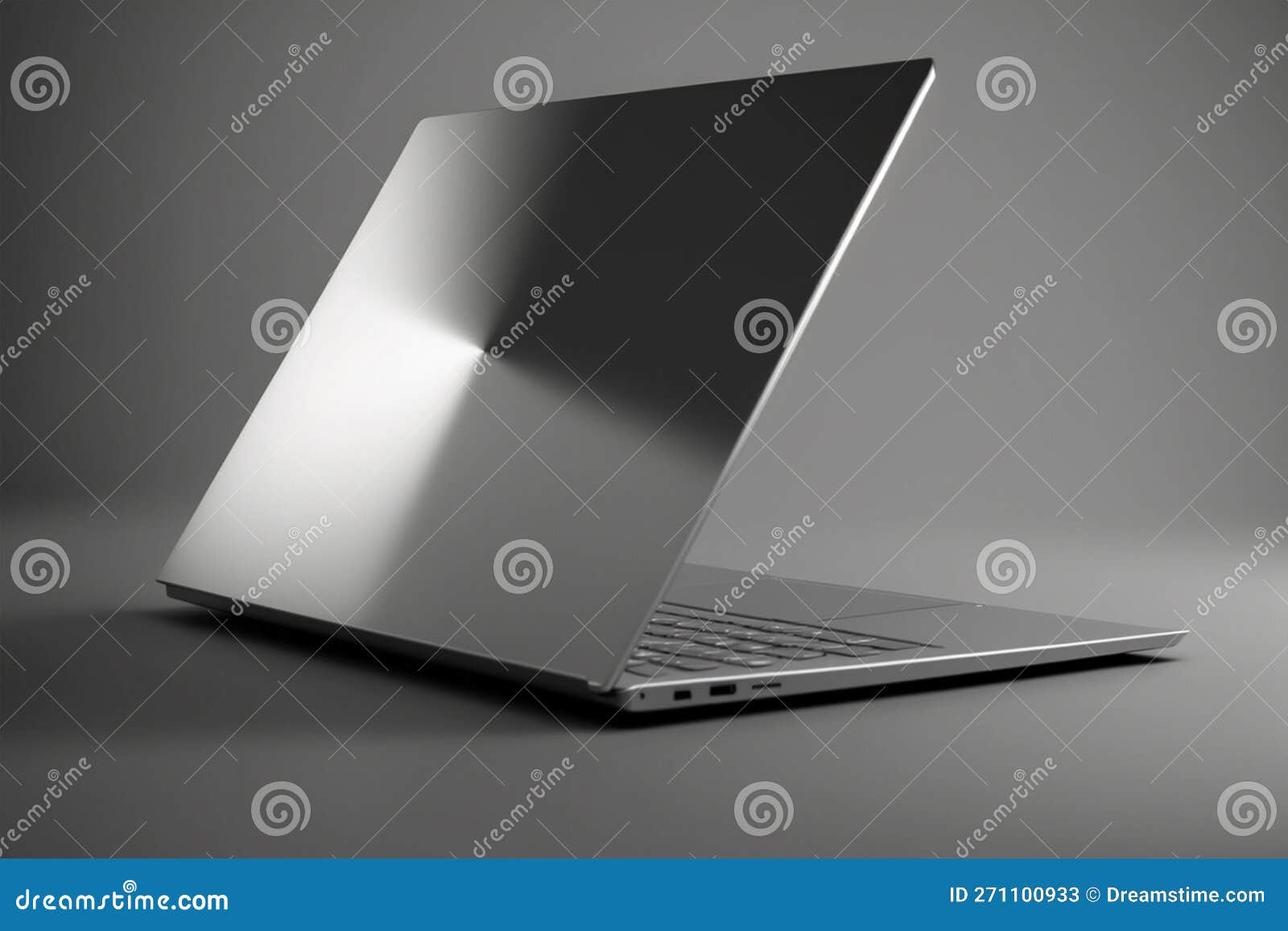 A 3D Illustration of a Laptop Isolated on a White Background, with an ...