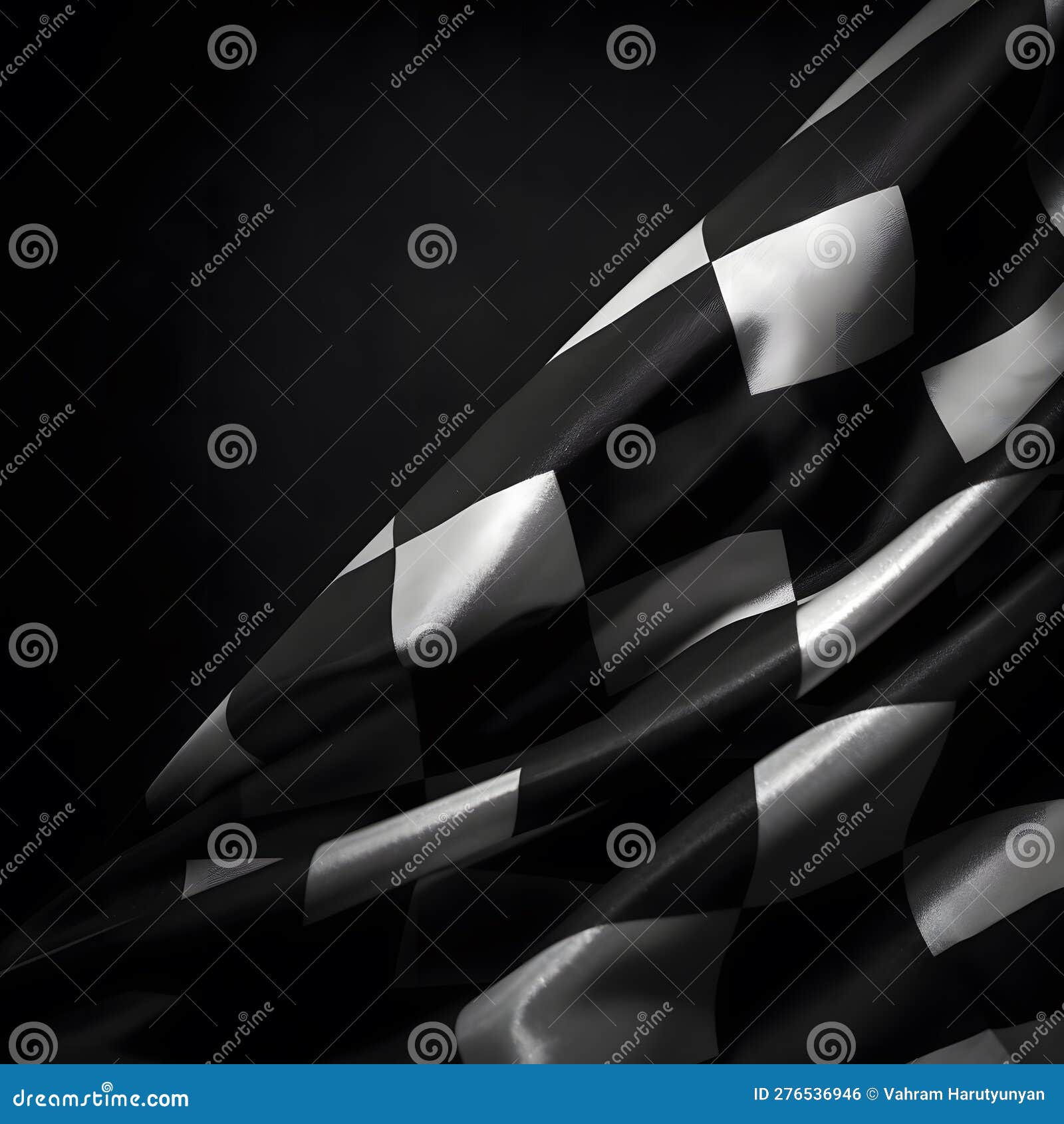 3d Illustration. Large Checkered Flag Stock Illustration - Illustration ...