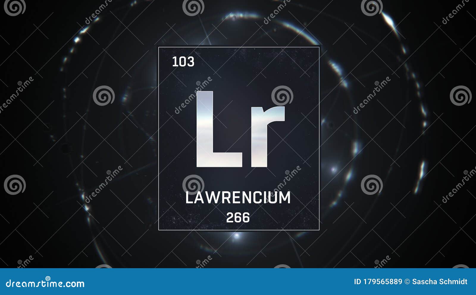 Lawrencium As Element 103 of the Periodic Table 3D Illustration on ...