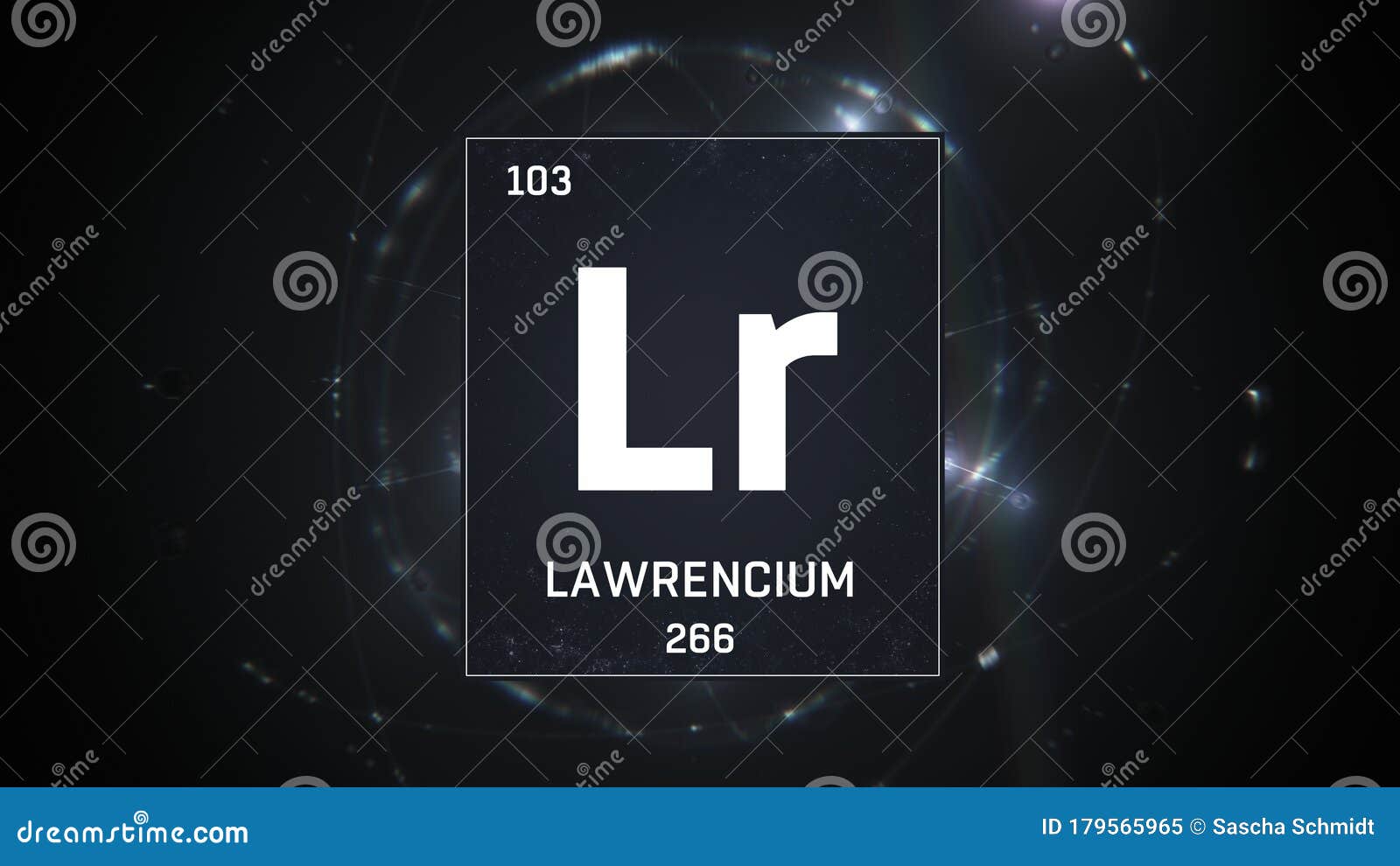 Lawrencium As Element 103 Of The Periodic Table 3D Illustration On ...