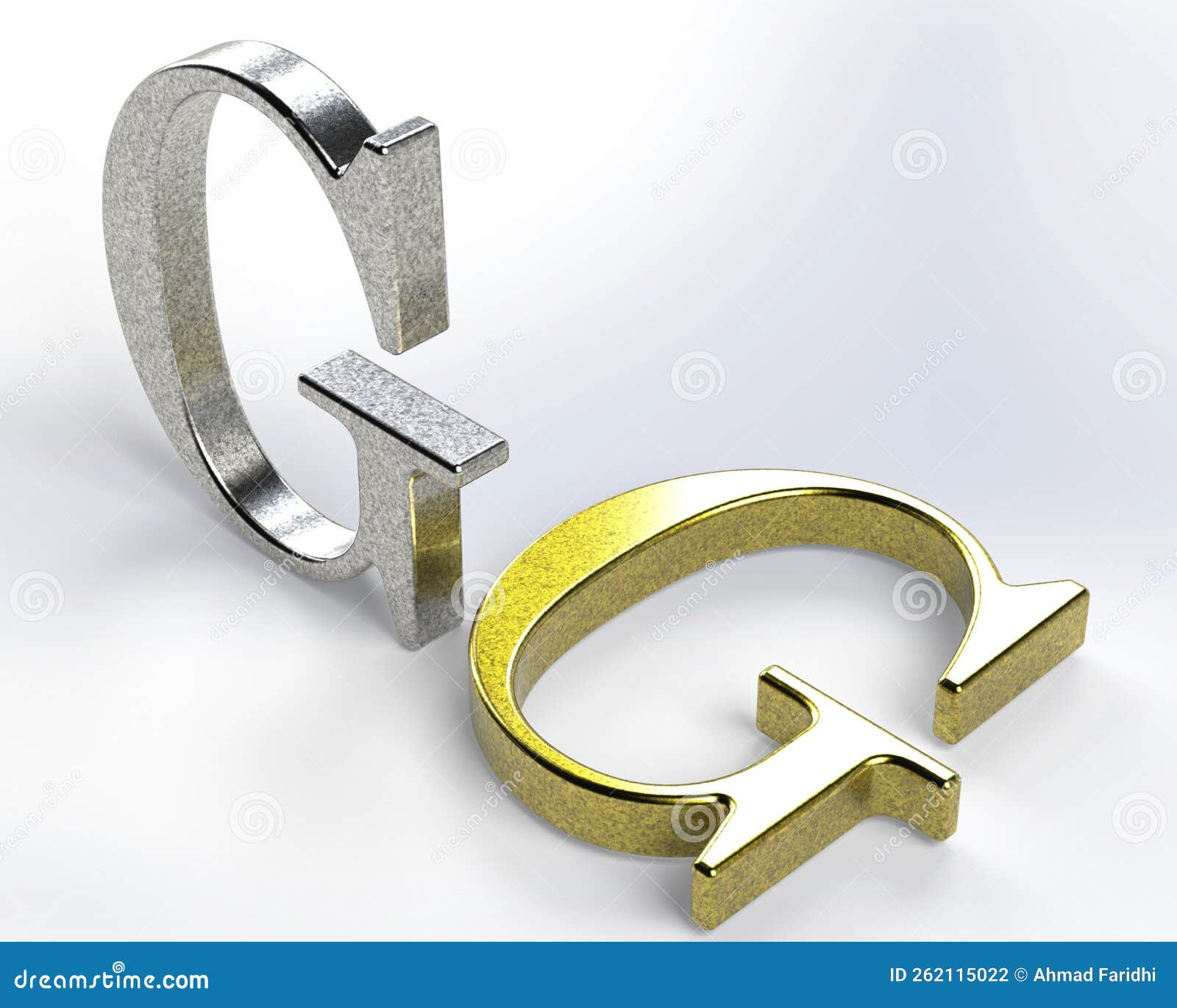 3d Illustration of the Letter G Unity Stock Illustration - Illustration ...
