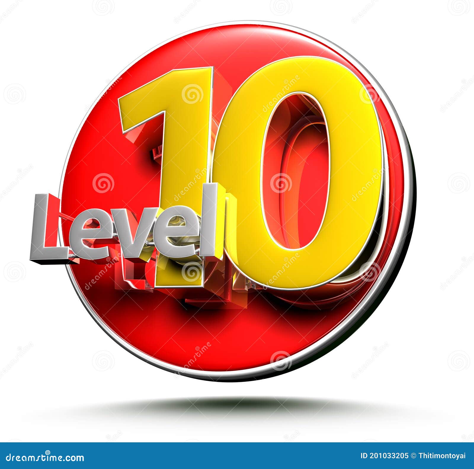 Level 10. stock illustration. Illustration of achievement - 201033205