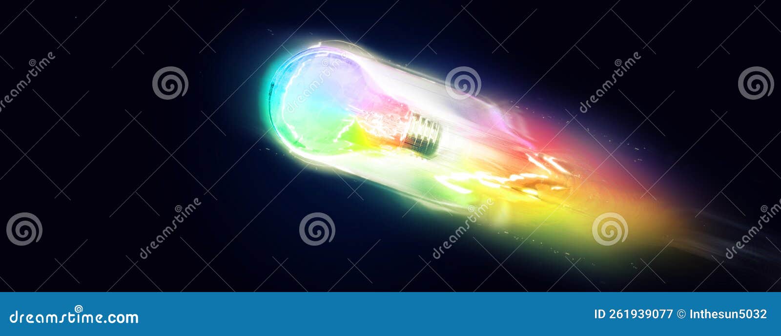 3d Illustration of a Light Bulb that Shines with the Concept of Science ...
